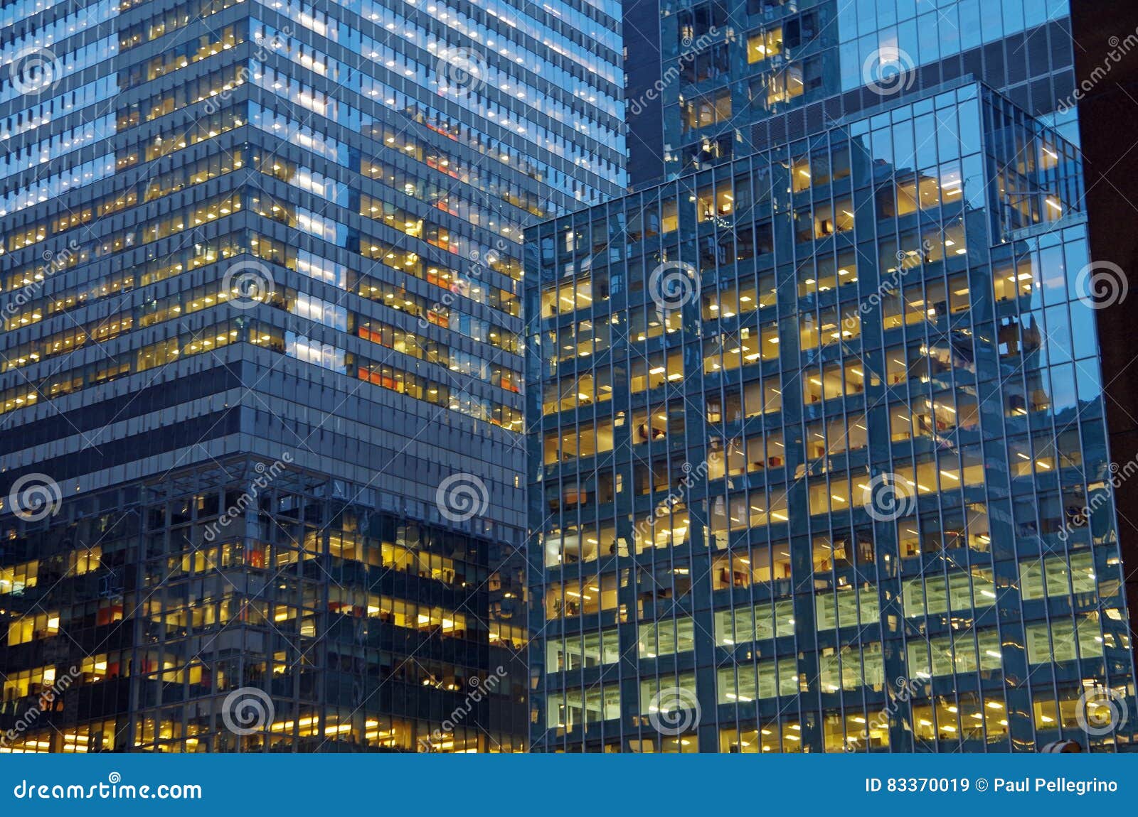 Midtown Manhattan Architectural Background Stock Image - Image of glass ...