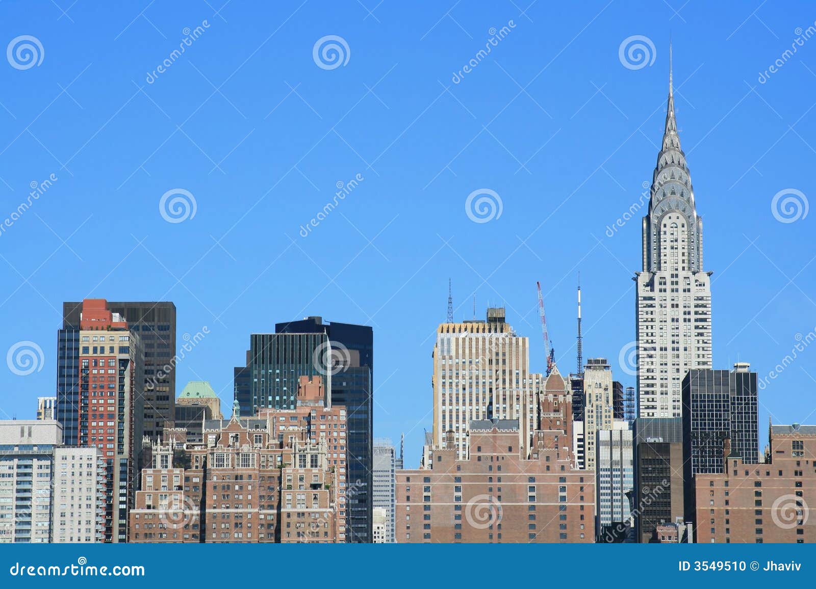 Midtown Manhattan Art Deco Architecture In Full Afternoon Light. Stock ...