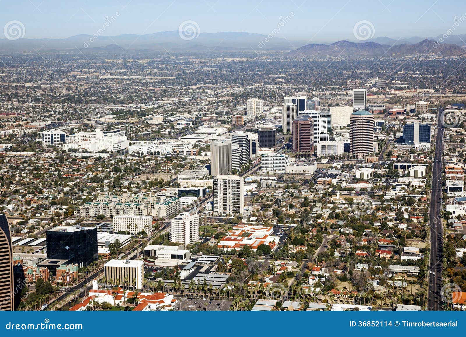 Midtown Skyline of Phoenix, Arizona Stock Photo - Image of southwest ...