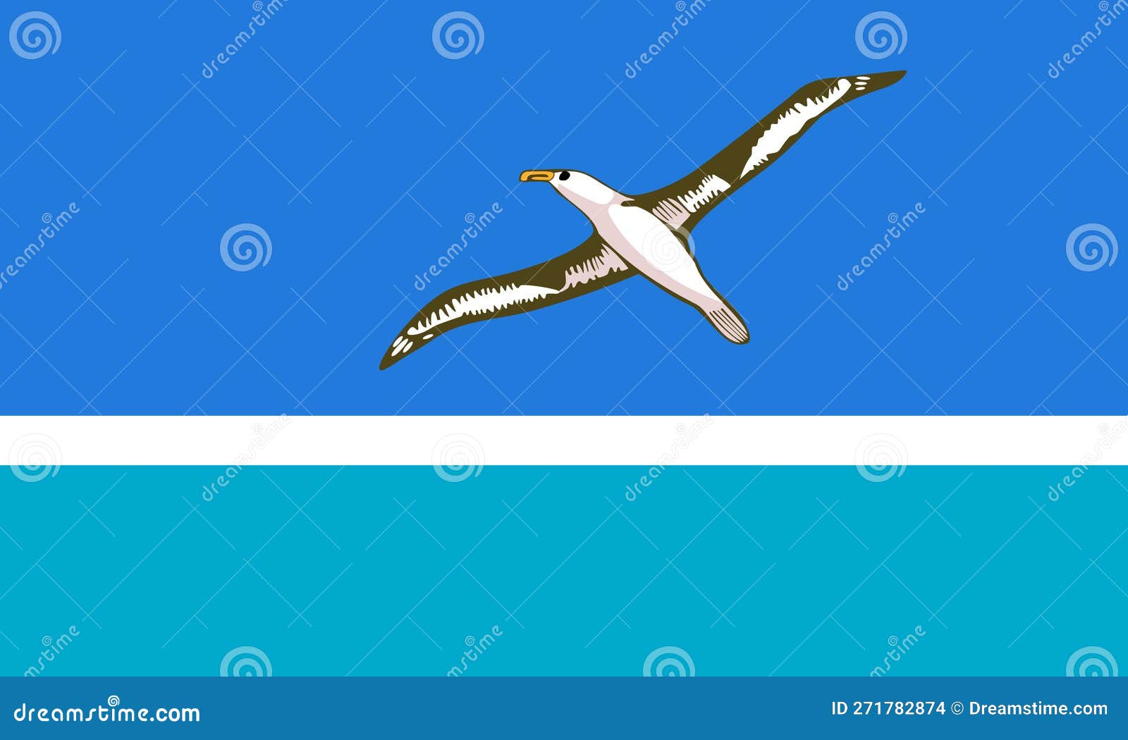 Midway Flag Illustration. State Flag of Midway Stock Illustration ...