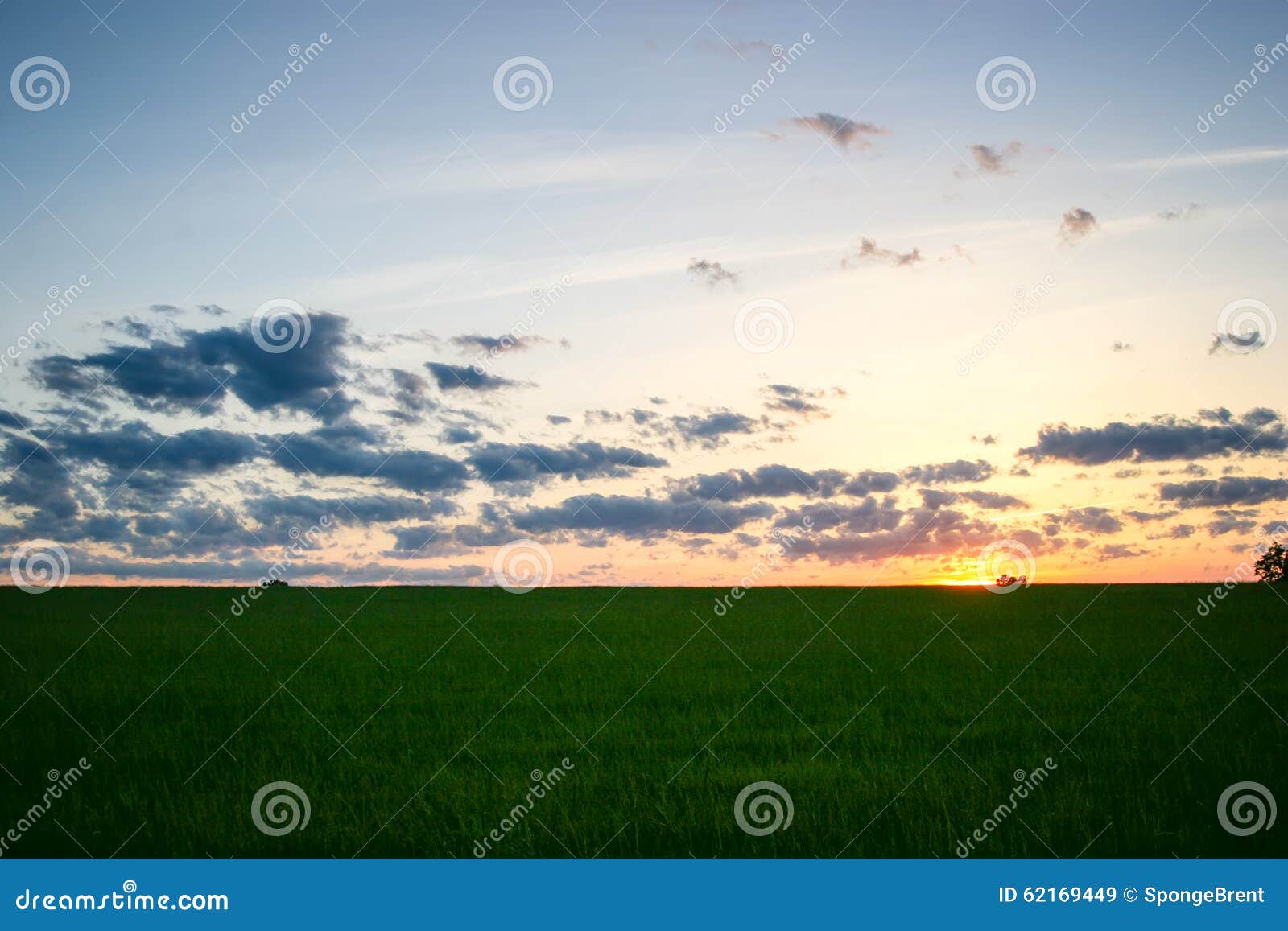 Midwest Spring Sunset stock image. Image of landscape - 62169449