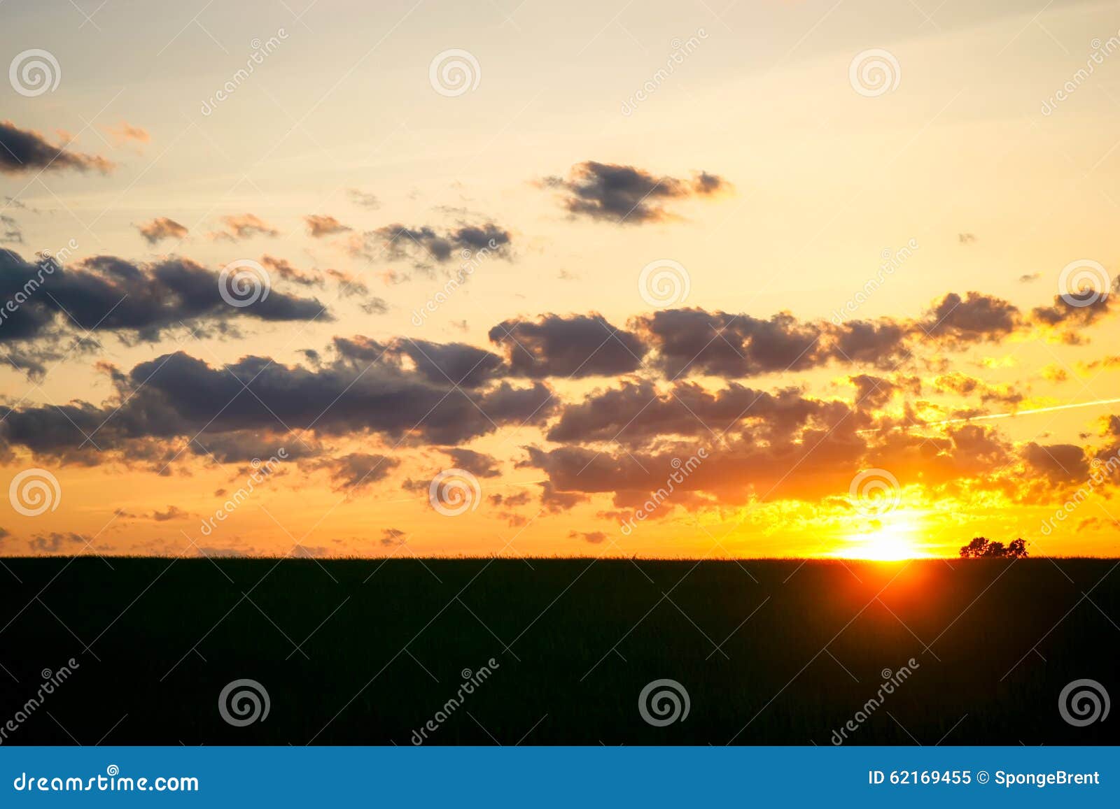 Midwest Spring Sunset stock image. Image of nature, landscape - 62169455
