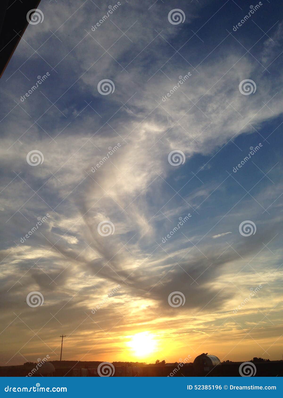 Midwest stock photo. Image of illinois, sunset, blues - 52385196