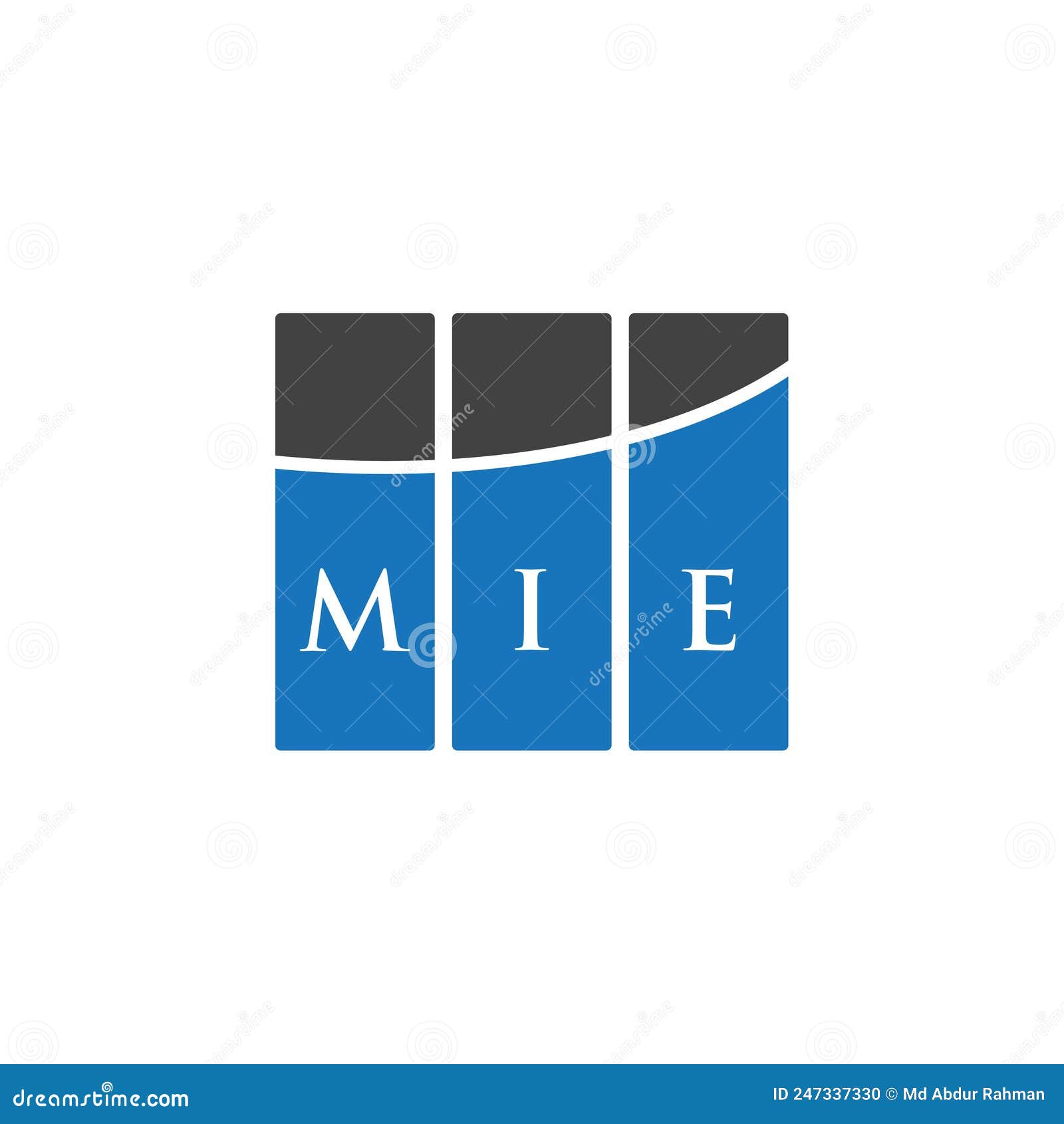 MIE Letter Logo Design on WHITE Background. MIE Creative Initials ...