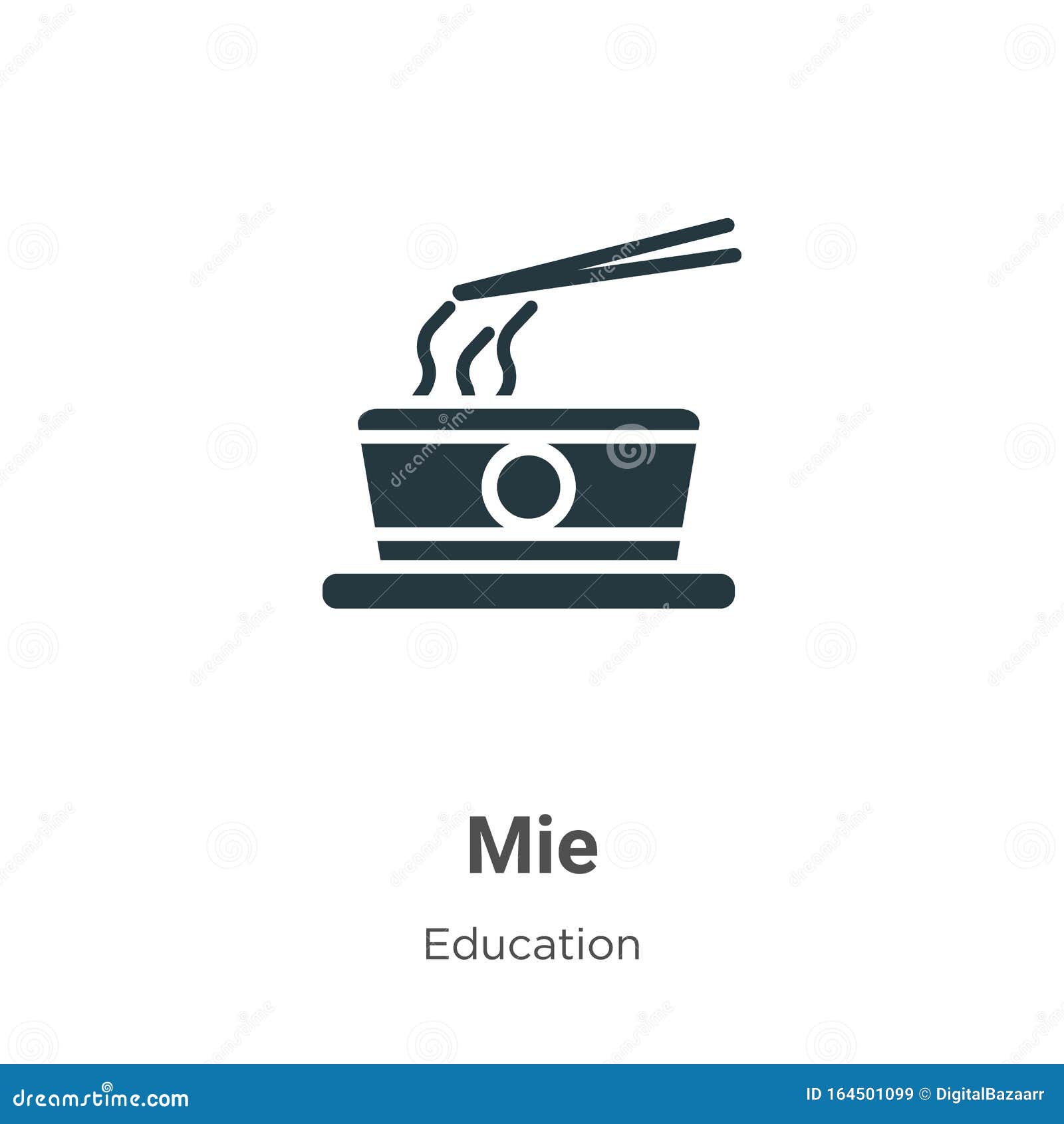 Mie Vector Icon On White Background. Flat Vector Mie Icon Symbol Sign From Modern Education ...
