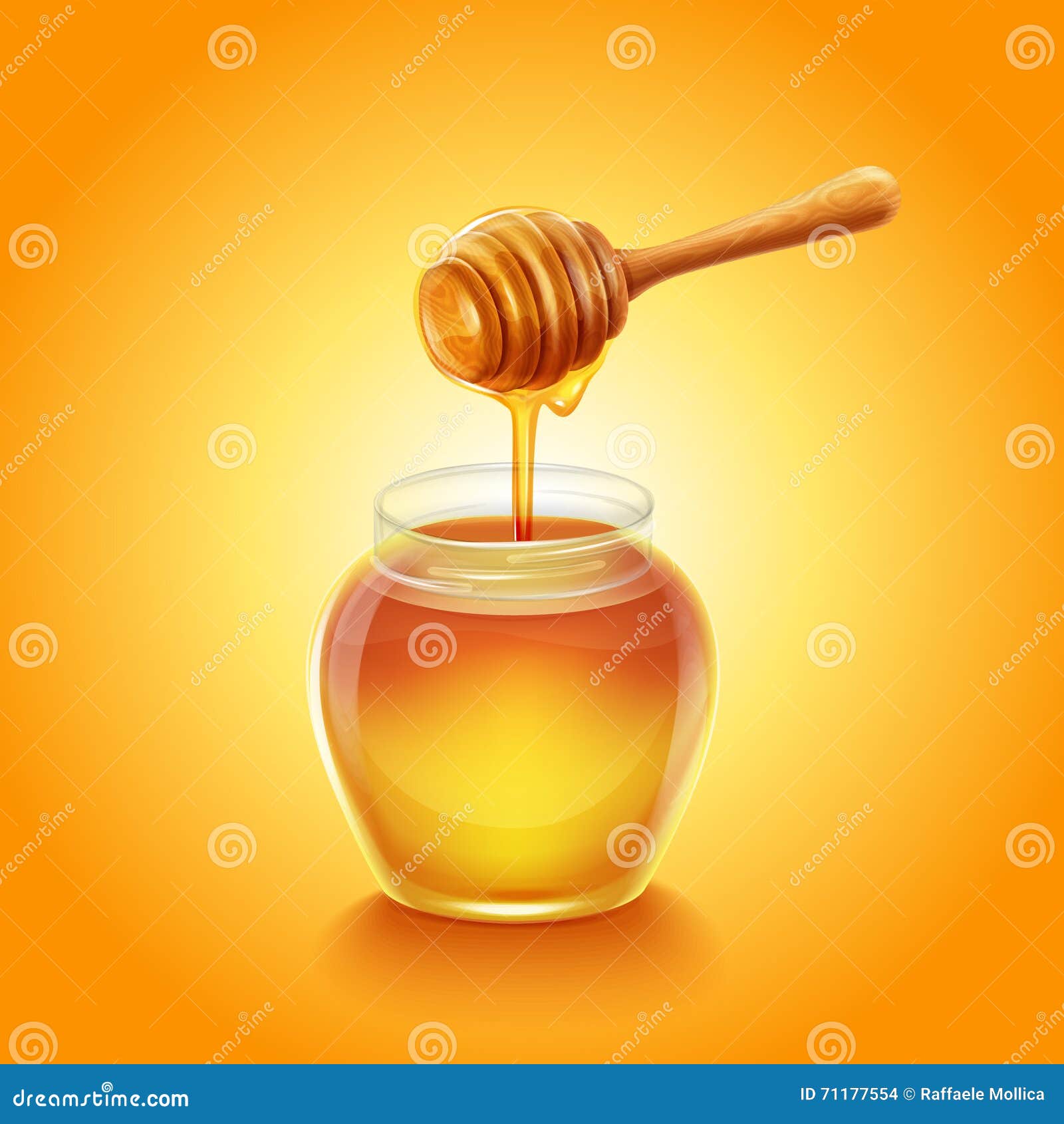 Miel illustration de vecteur. Illustration du miel, dessin - 71177554