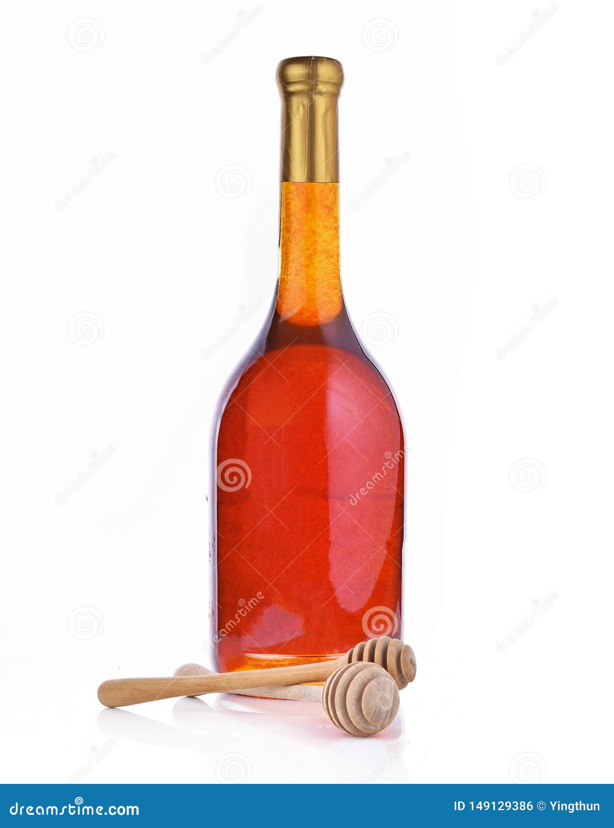 Miel De La Botella En El Fondo Blanco Foto de archivo - Imagen de ...