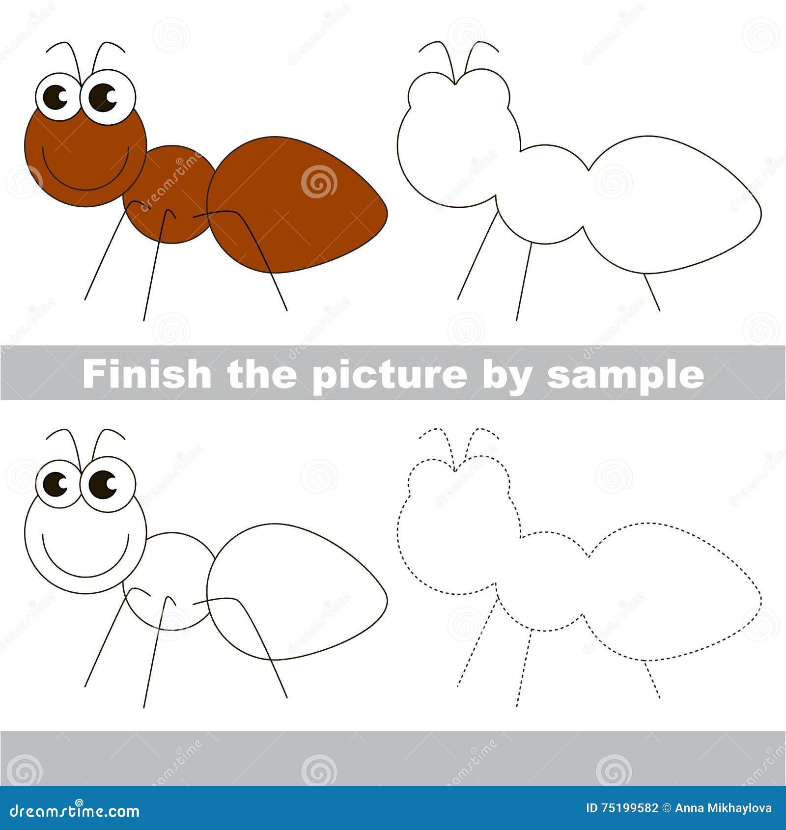 Mier Tekeningsaantekenvel vector illustratie. Illustration of eindig ...