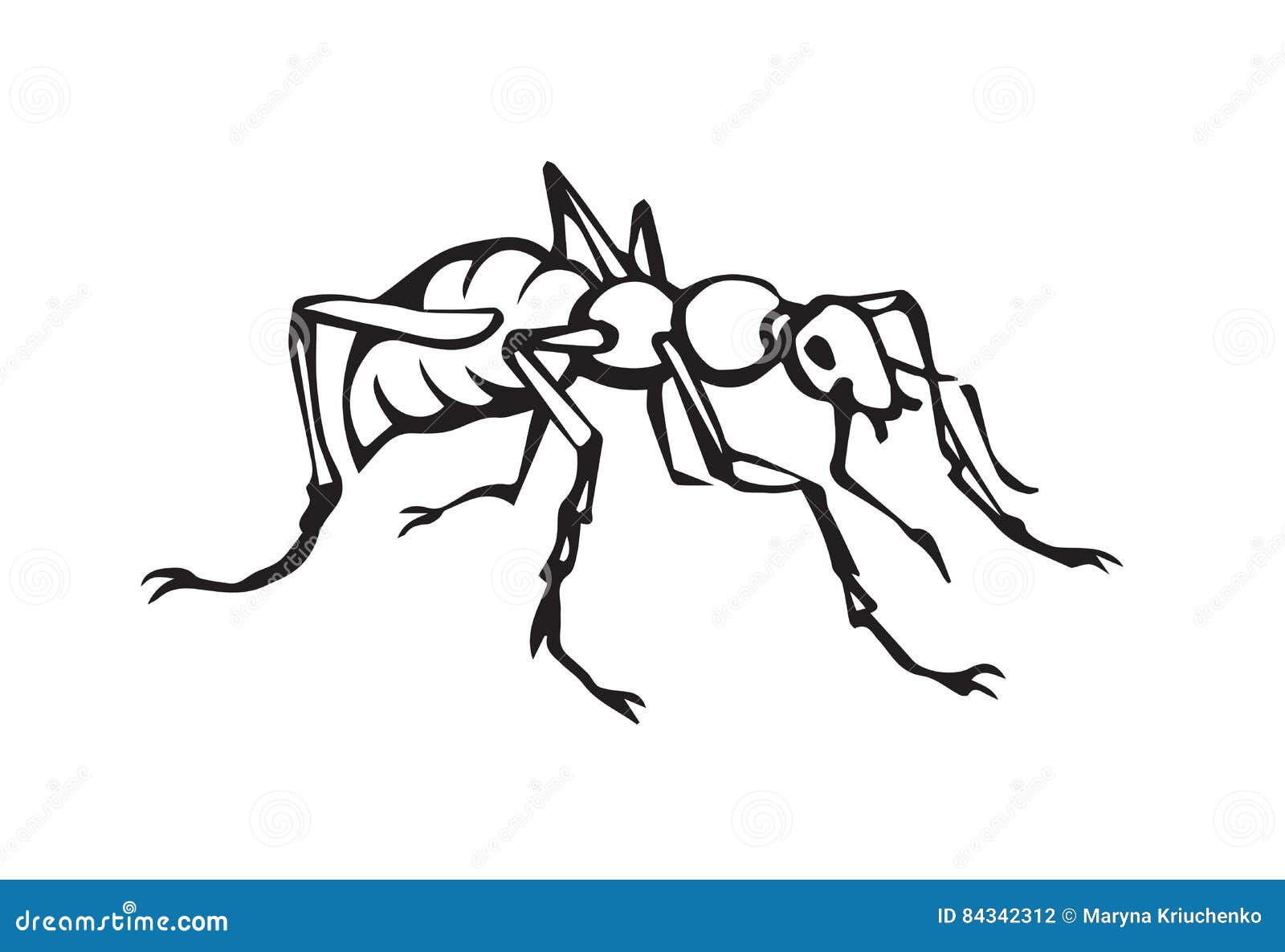 Mier Vector tekening vector illustratie. Illustration of bruin - 84342312