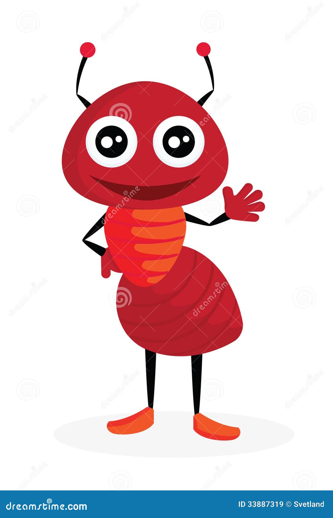 Mier. Vectorillustratie. vector illustratie. Illustration of vrolijk ...