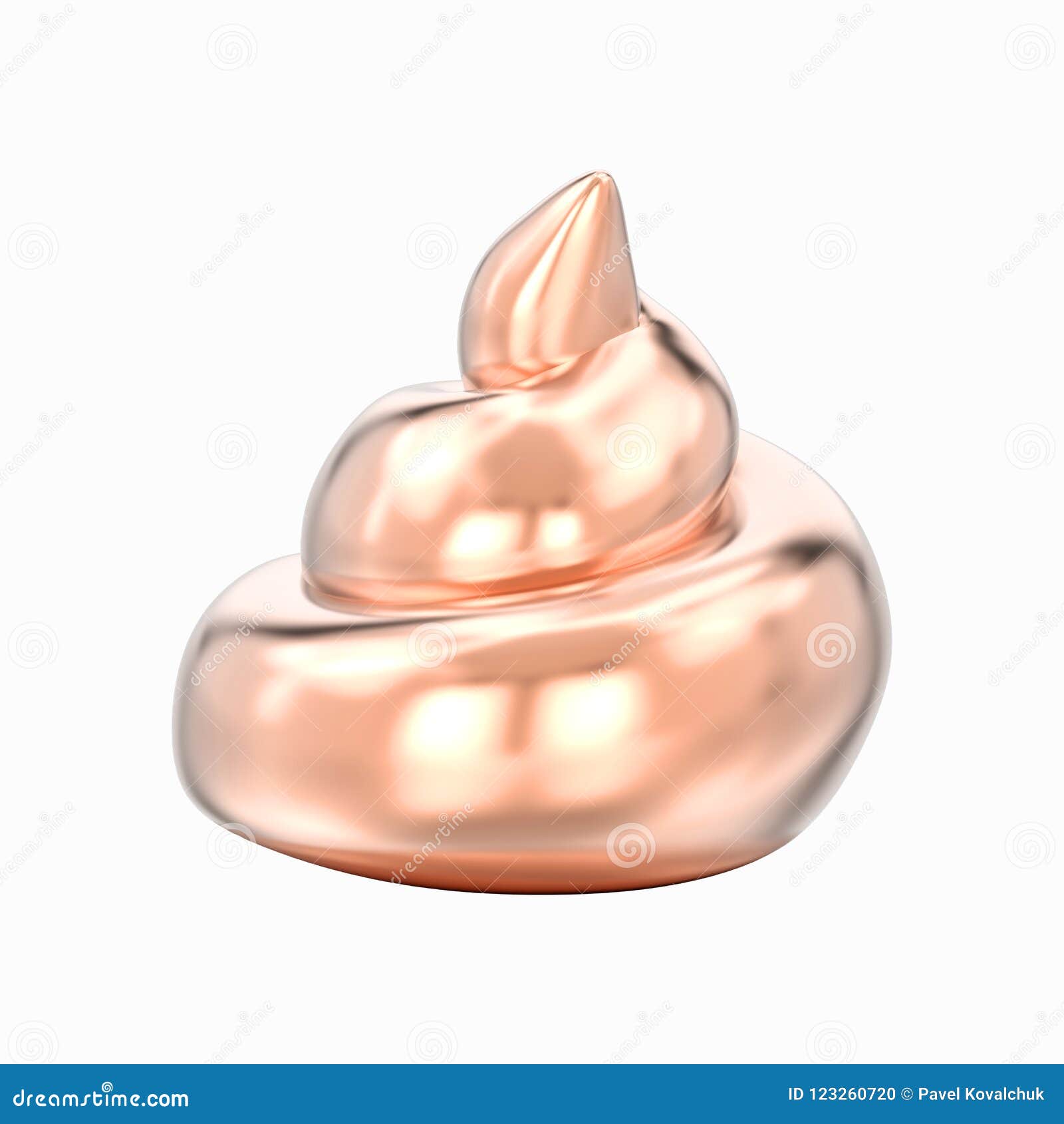 Mierda Color De Rosa Aislada Ejemplo Del Impulso Del Cromo Del Oro 3D ...