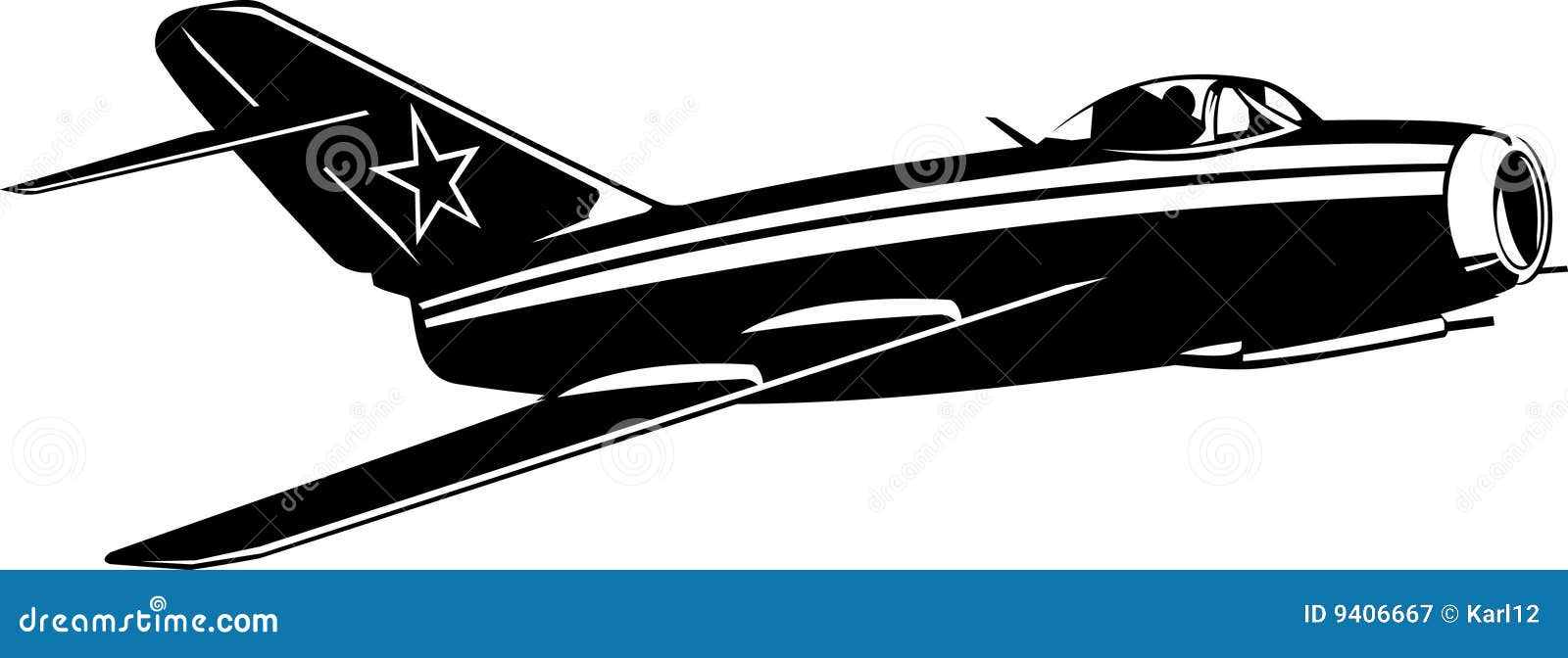 MiG-15 stock vector. Illustration of airport, show, cockpit - 9406667