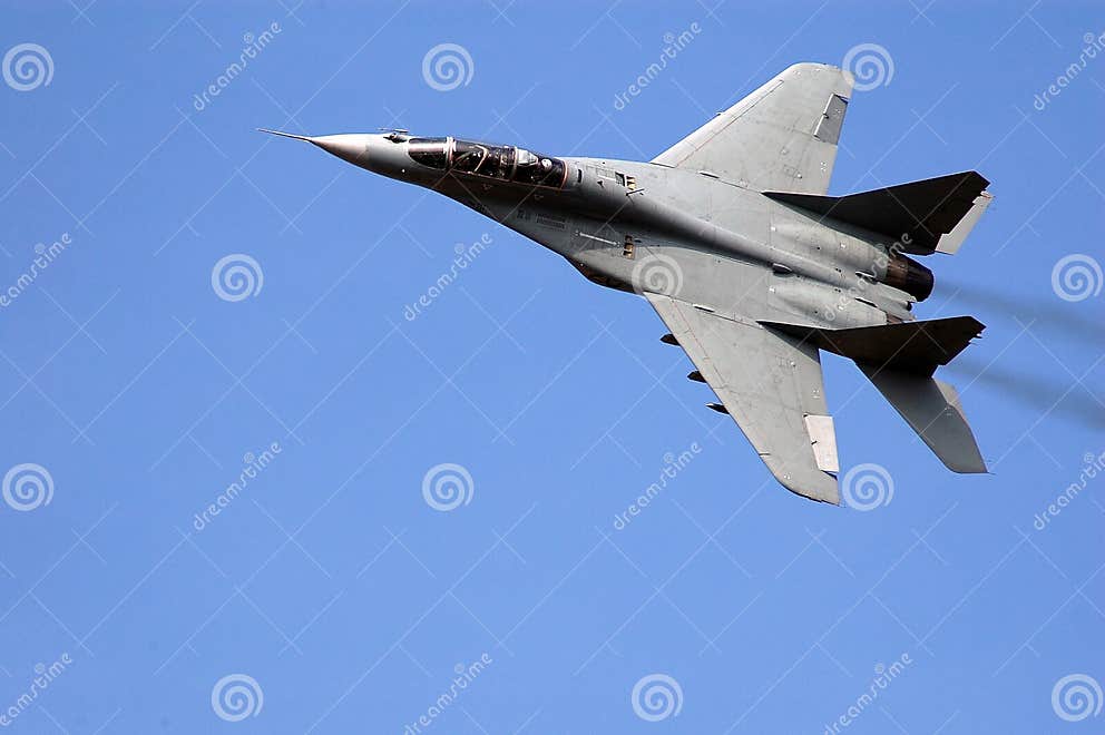 Mig 29 stock photo. Image of koksijde, cockpit, wings - 1324382