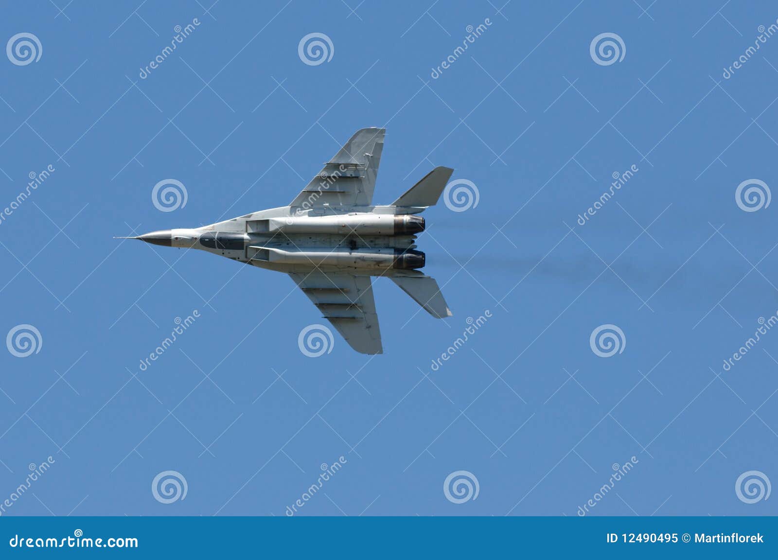 MiG 29 in flight stock image. Image of force, weapon - 12490495