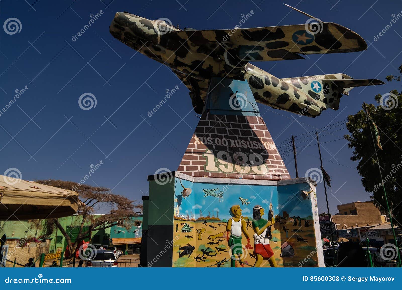 MIG Aircraft Monument in the Center of Hargeisa Somalia Editorial Stock ...