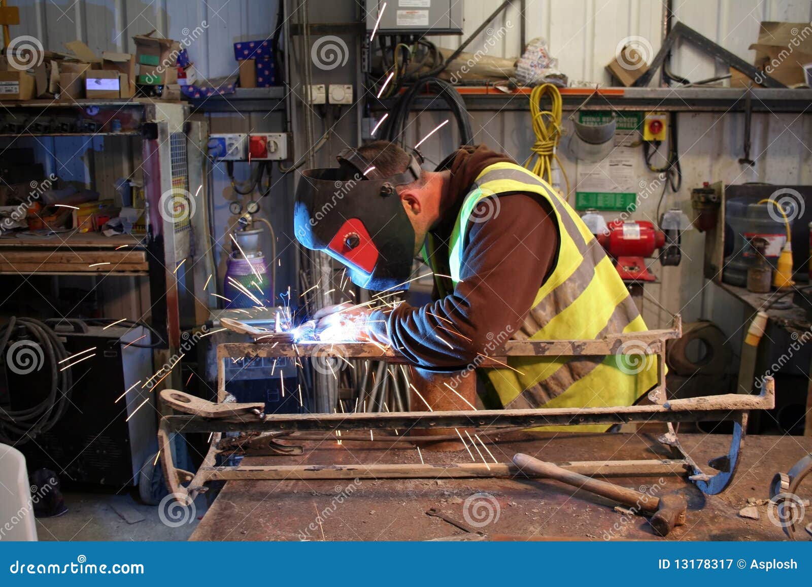 Mig welding stock image. Image of steel, hobby, skilled - 13178317