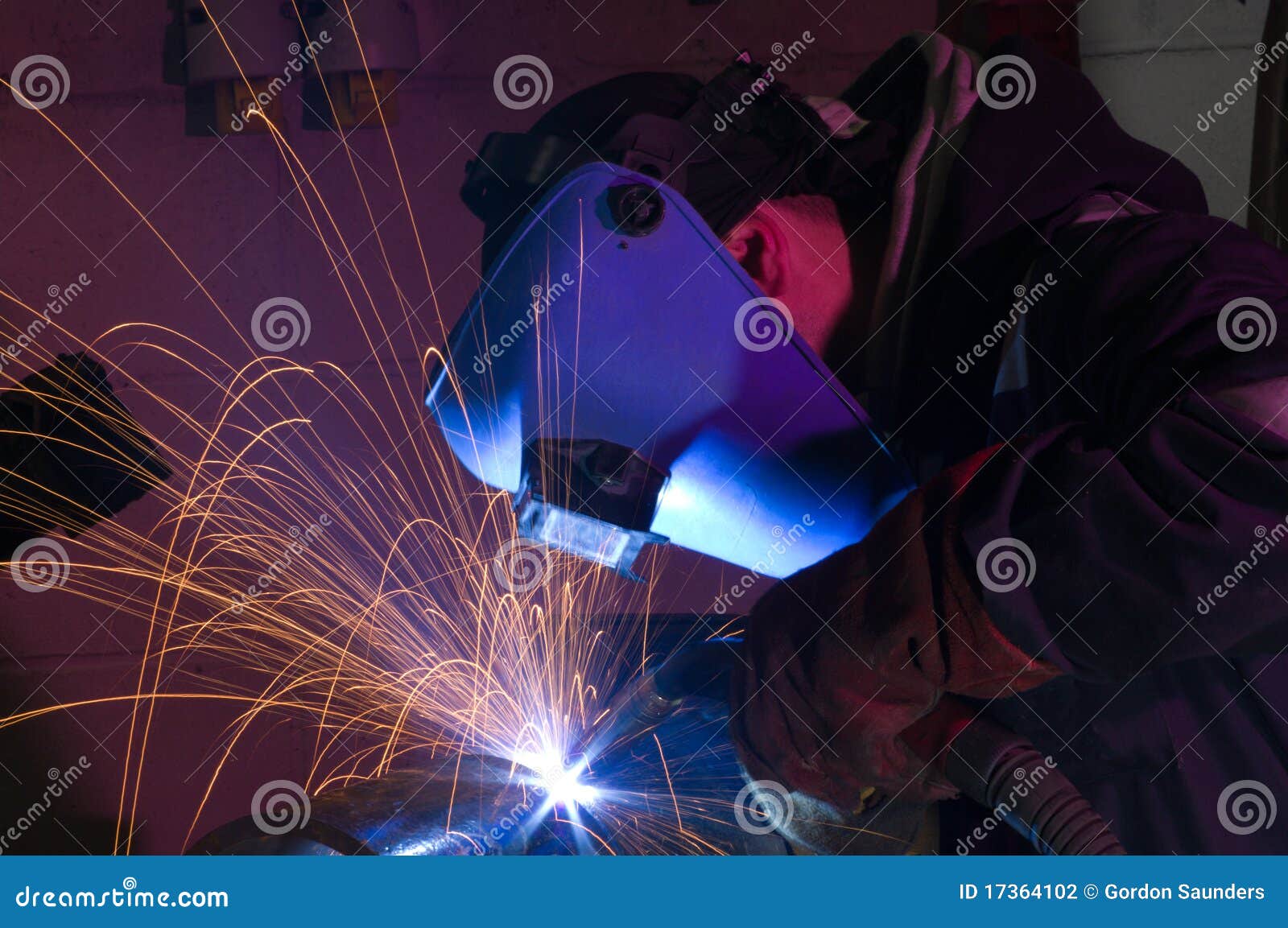 MIG welding close up stock photo. Image of construction - 17364102