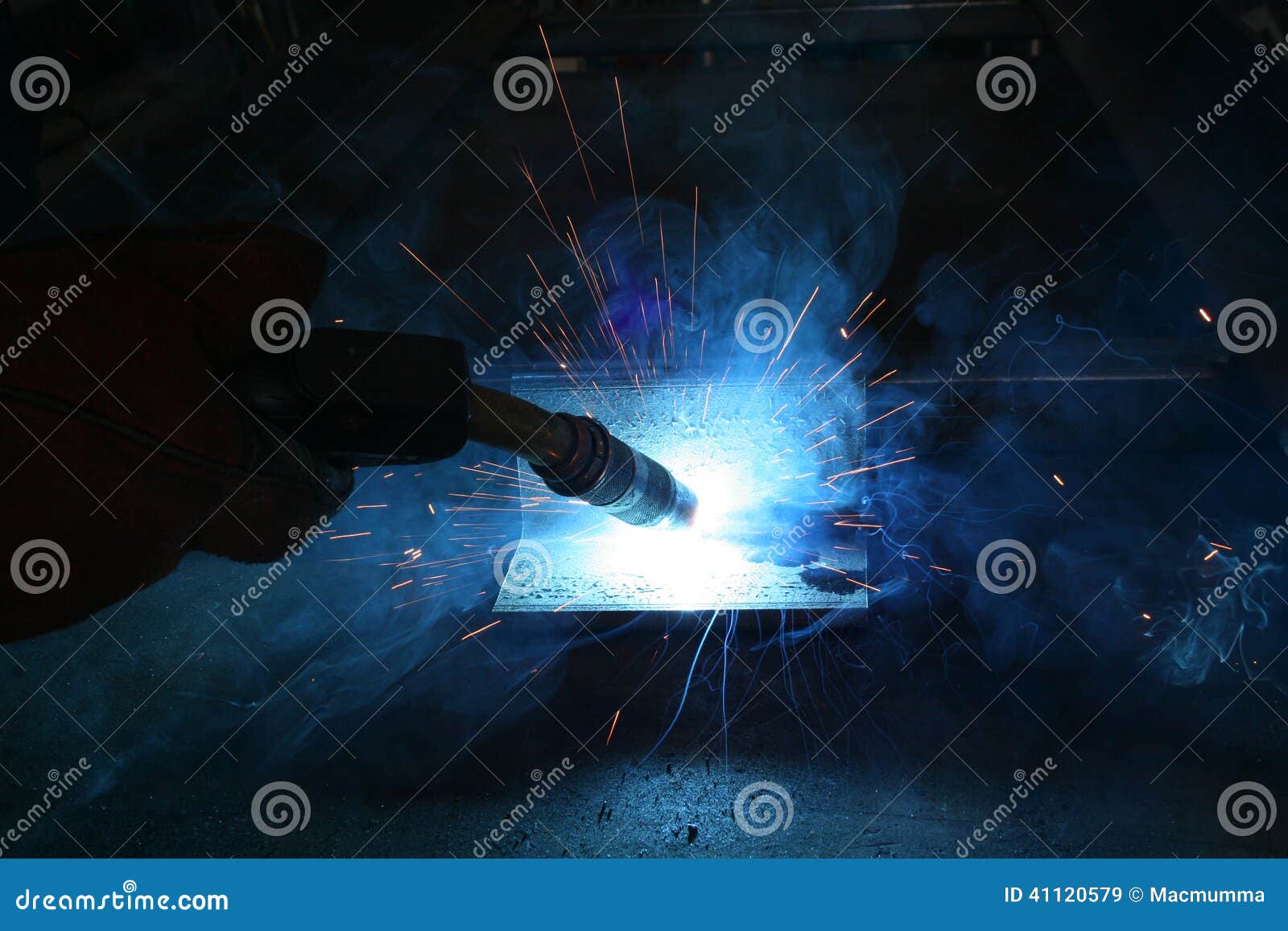 Mig Welding Flare stock image. Image of dark, light, steel - 41120579