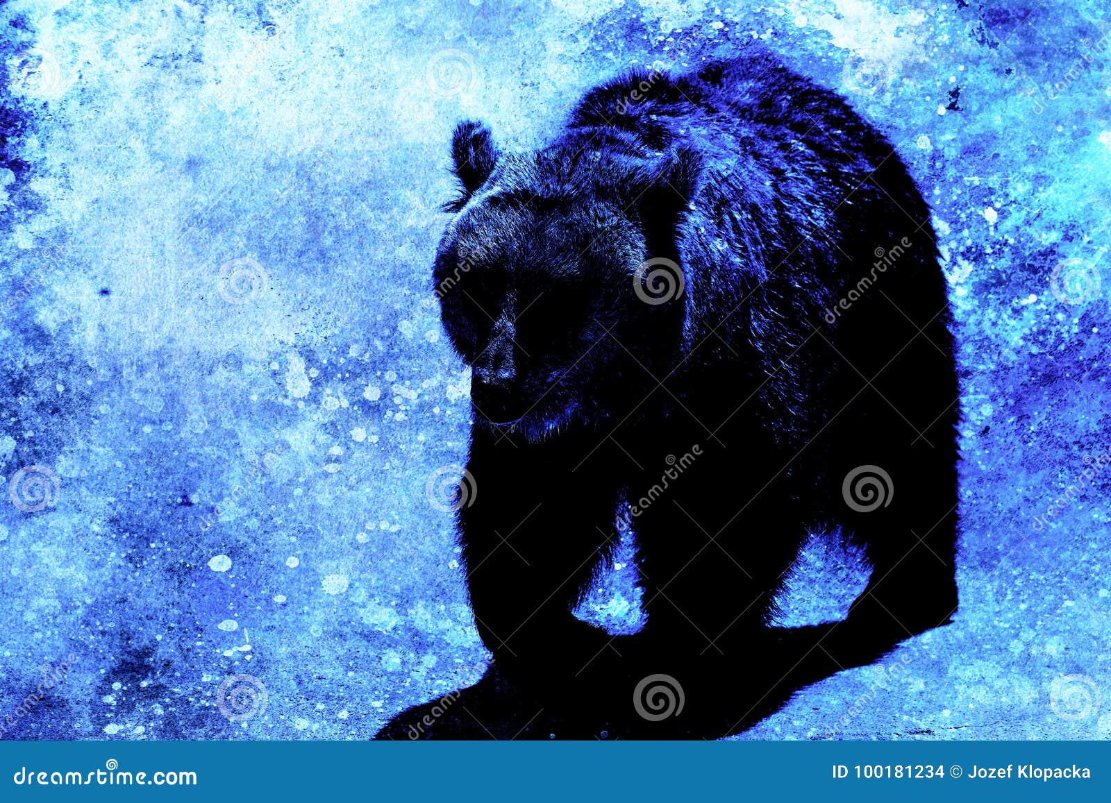 Mighty Bear and Abstract Background. Photos and Graphic Effect ...