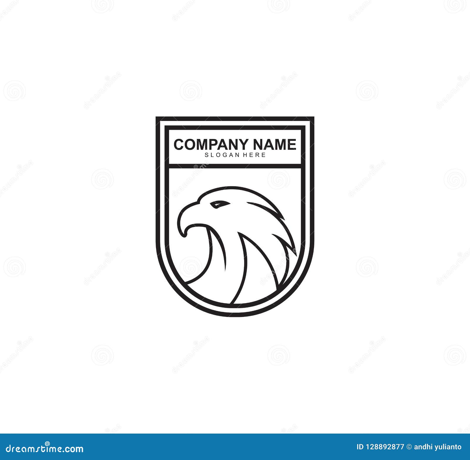 Mighty Eagle Vector Icon Logo Design Inspiration Stock Illustration ...