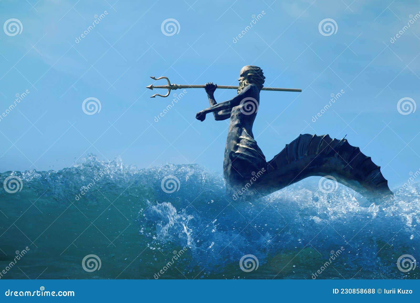 The Mighty God Of Sea And Oceans Neptune Poseidon, Triton. Neptun`s ...
