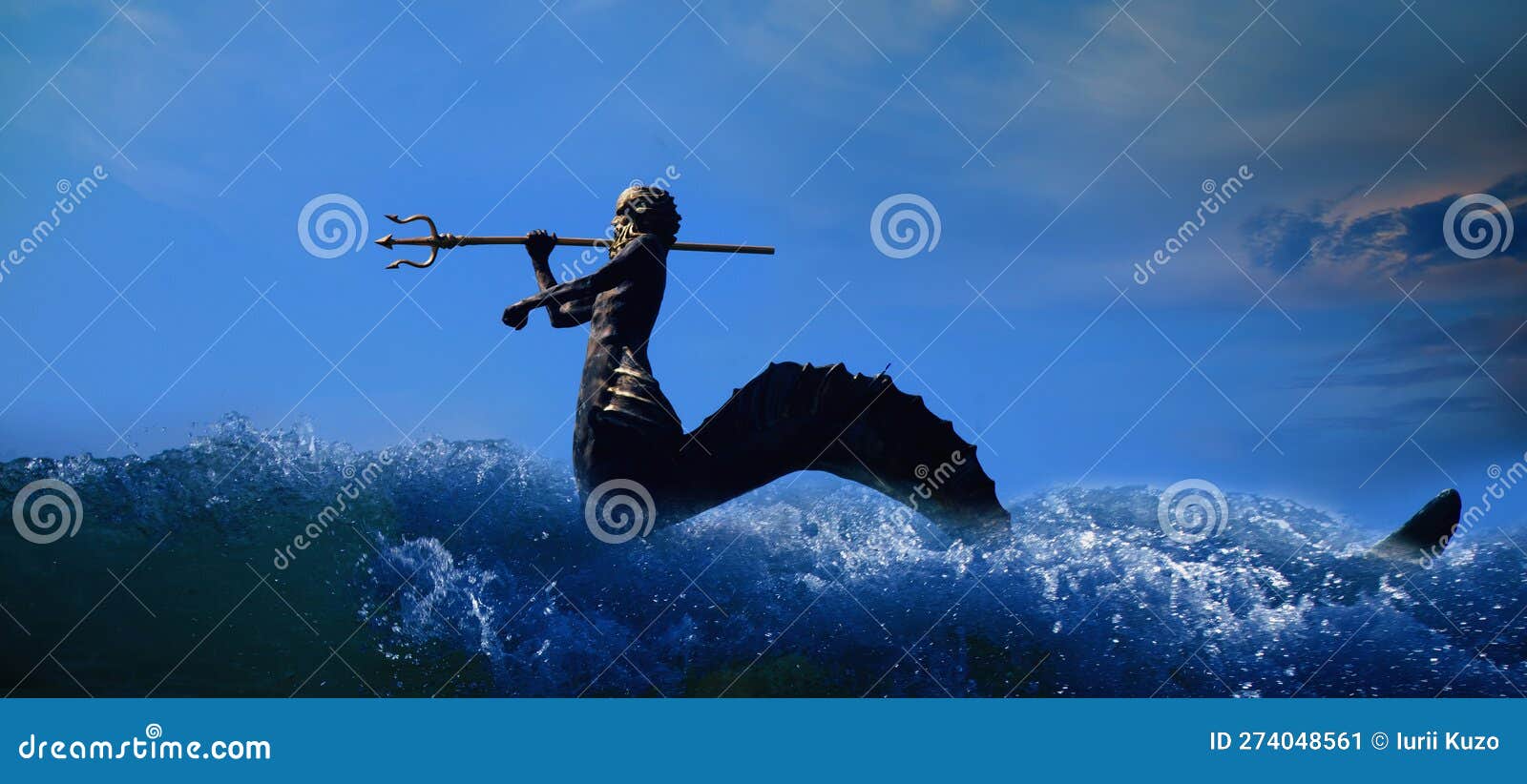 The Mighty God of the Sea and Oceans Neptune (Poseidon, Triton ...