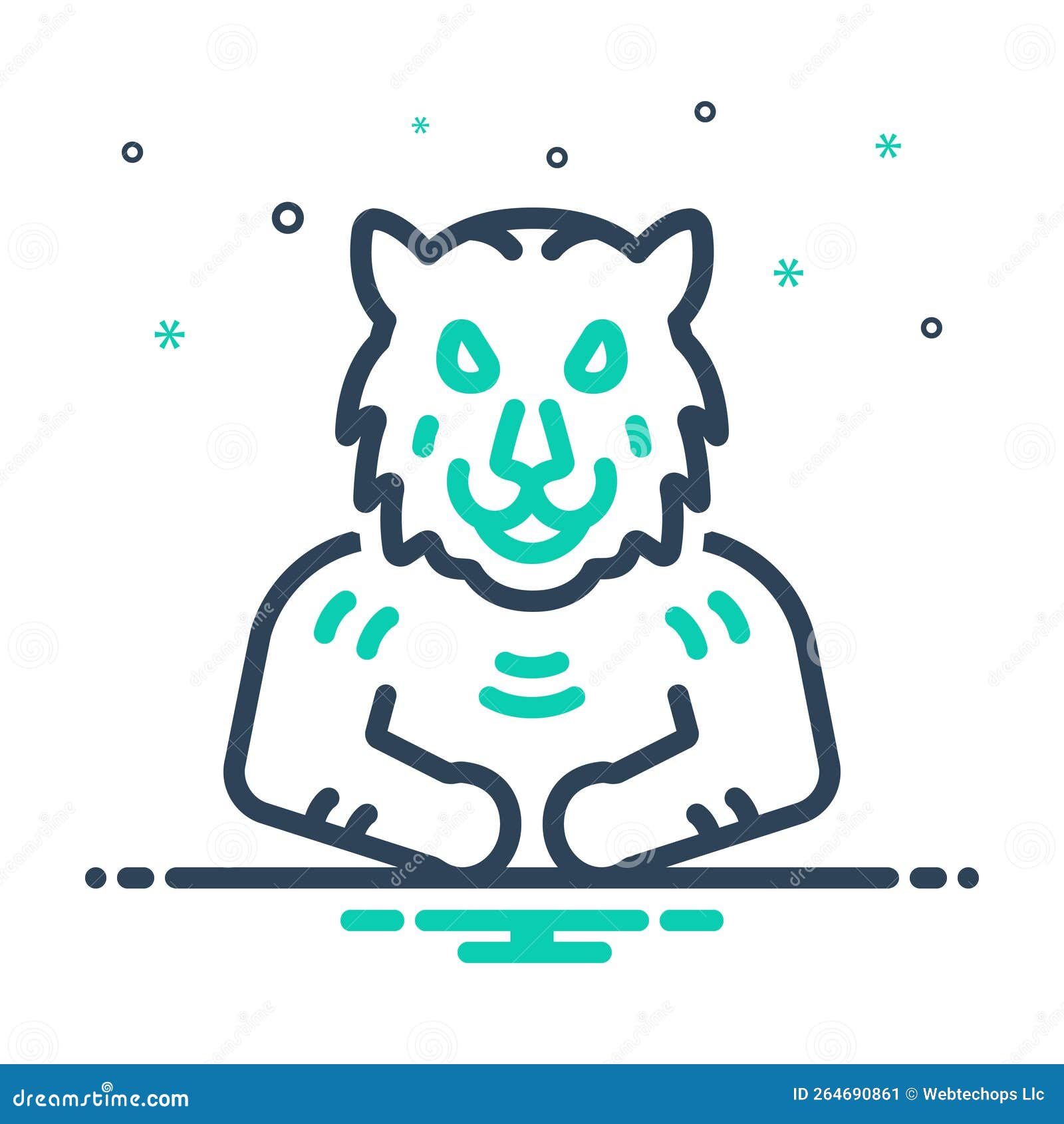 Mix Icon for Mighty, Animal and Wield Stock Illustration - Illustration ...