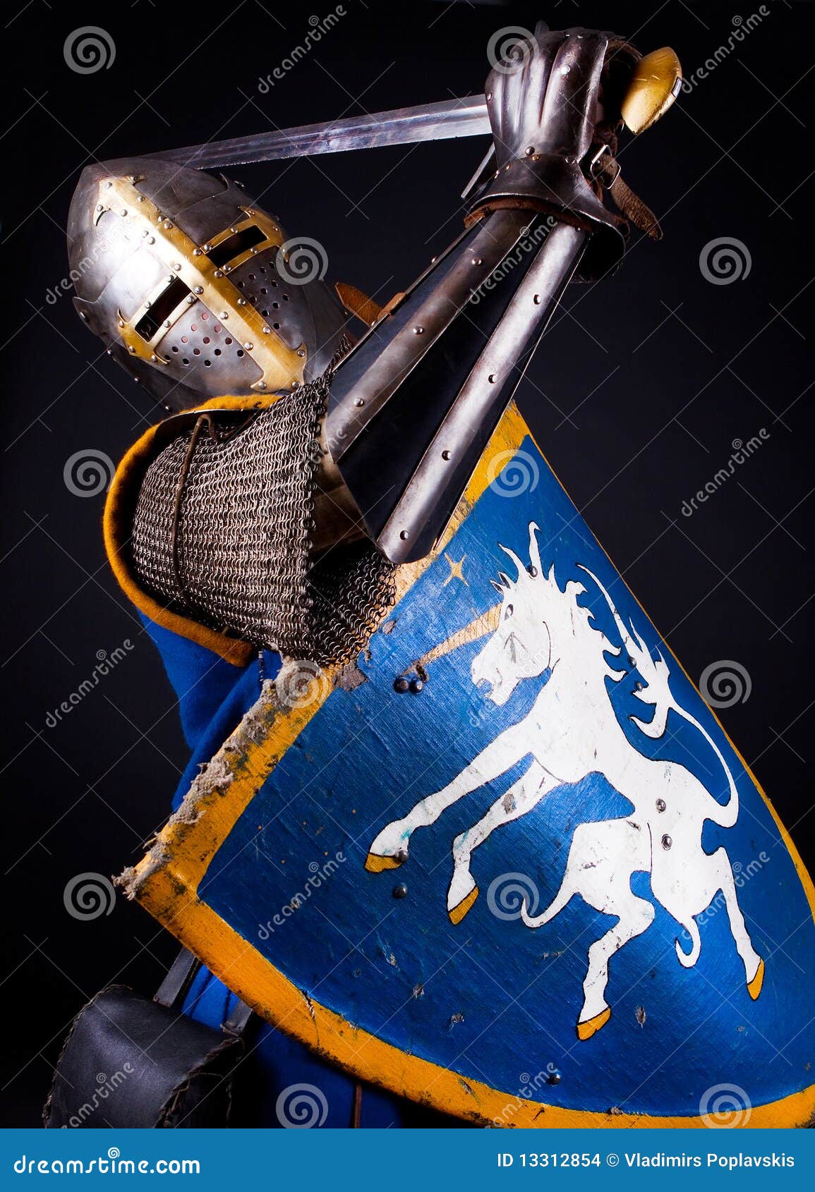 Mighty knight during fight stock photo. Image of armour - 13312854
