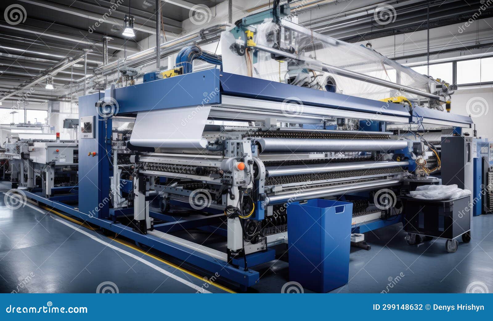 A Mighty Machine Housed in the Industrial Structure Stock Illustration ...