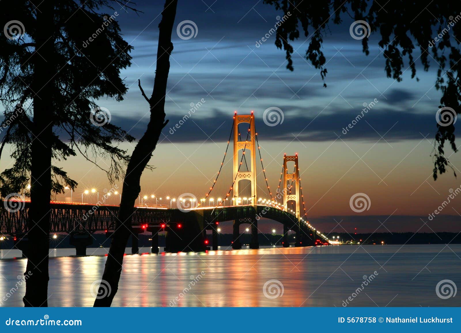 Mighty Mack stock photo. Image of bridge, dusk, transportation - 5678758