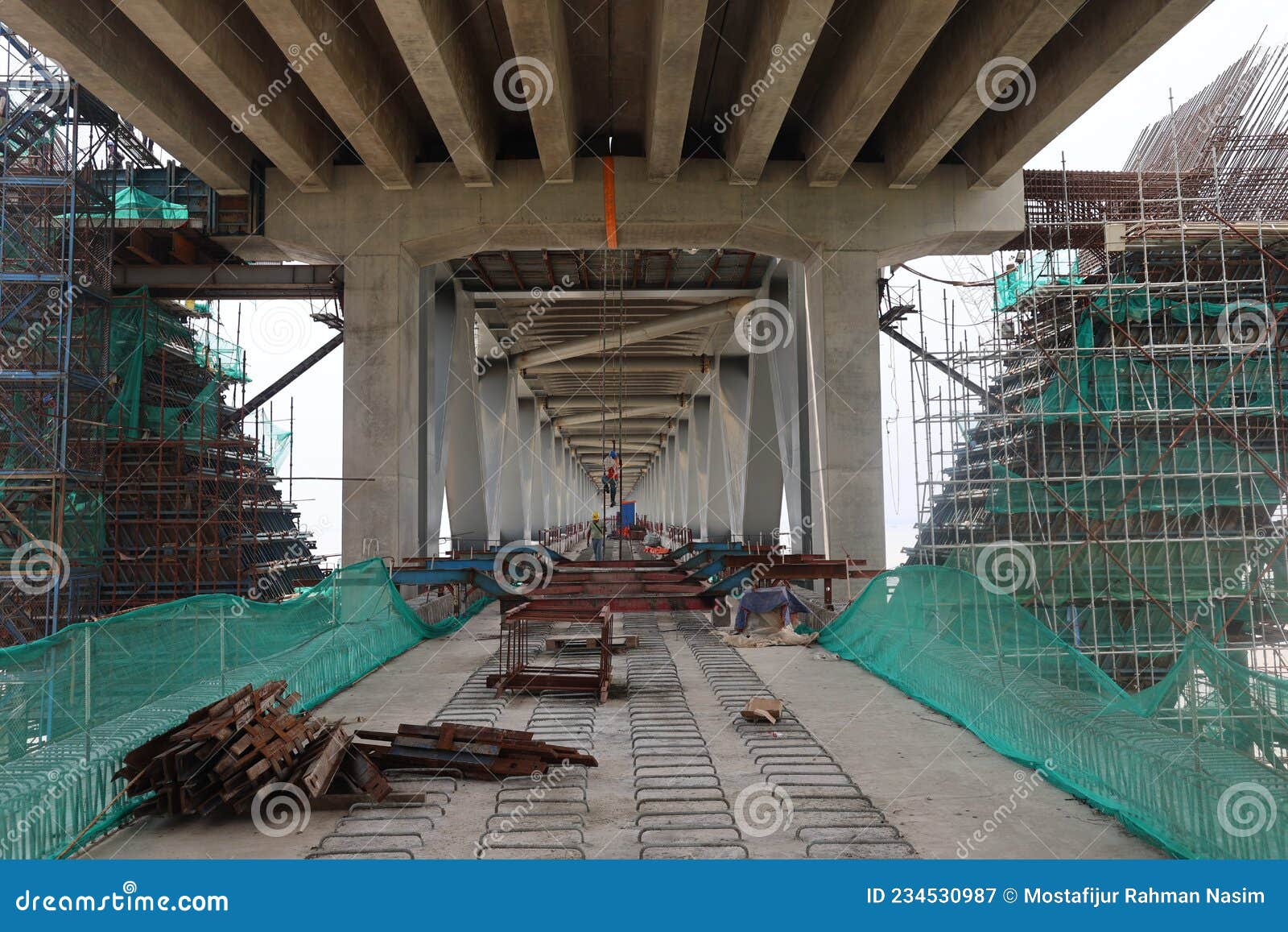 The mighty Padma Bridge stock image. Image of vehicle - 234530987