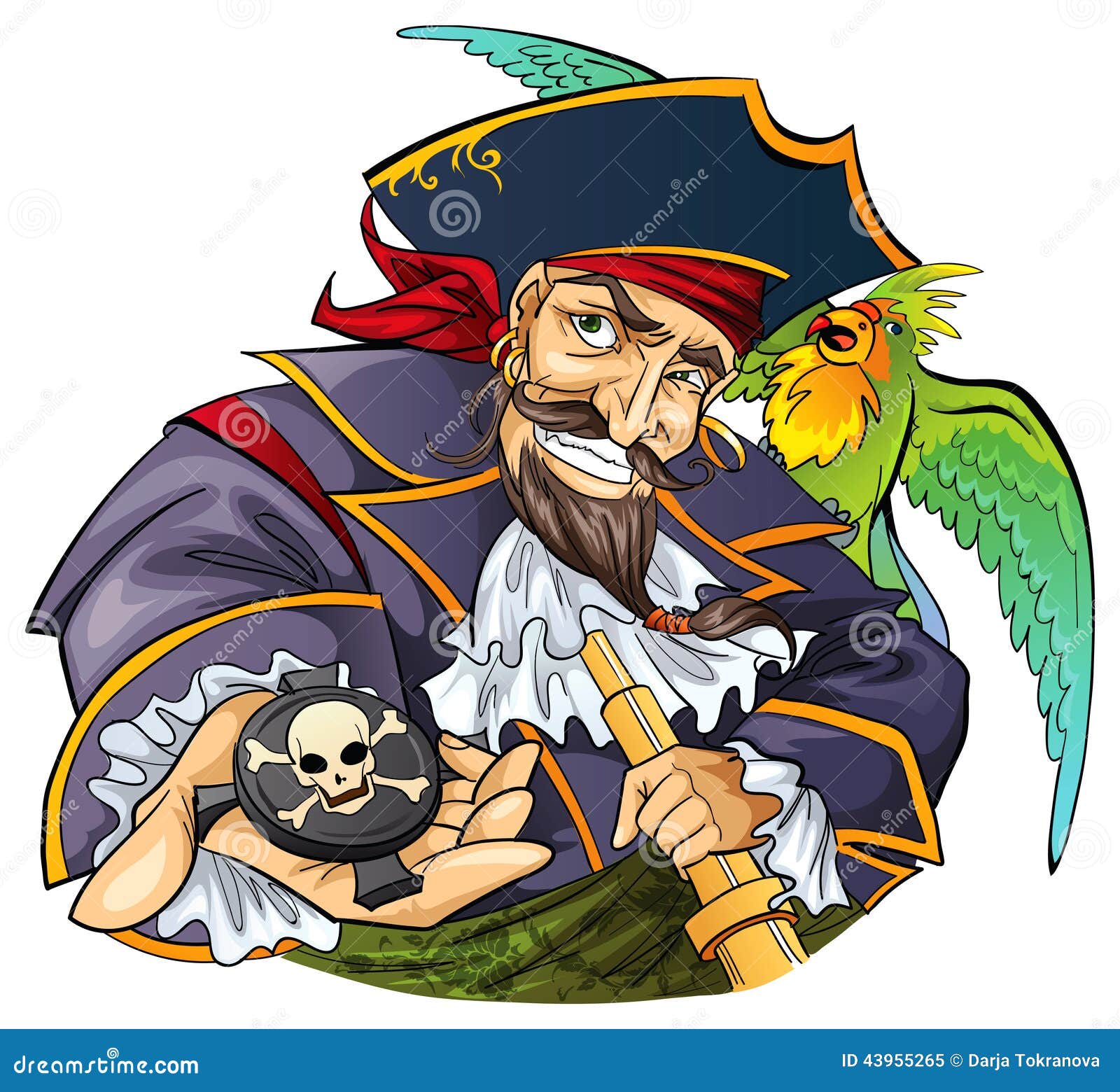 Mighty pirate stock vector. Illustration of clip, smile - 43955265