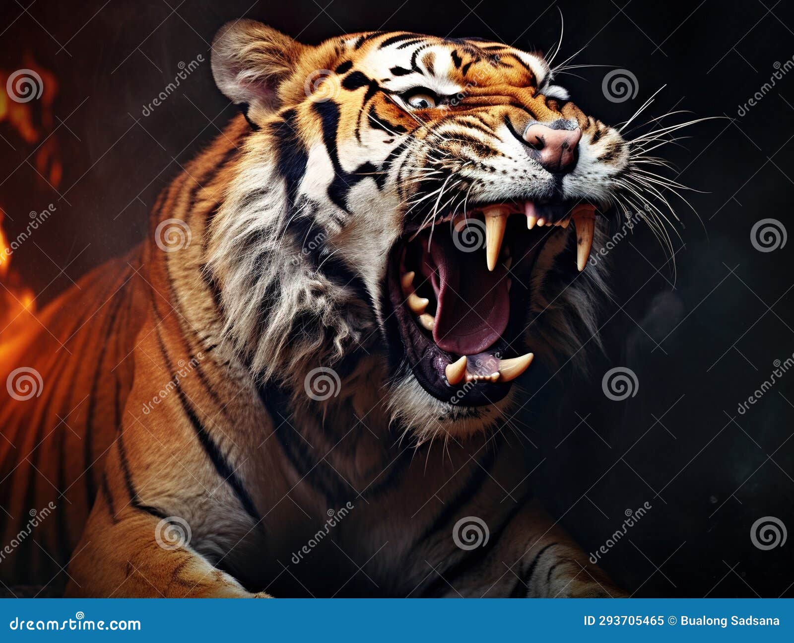 Mighty Roar stock illustration. Illustration of wildlife - 293705465