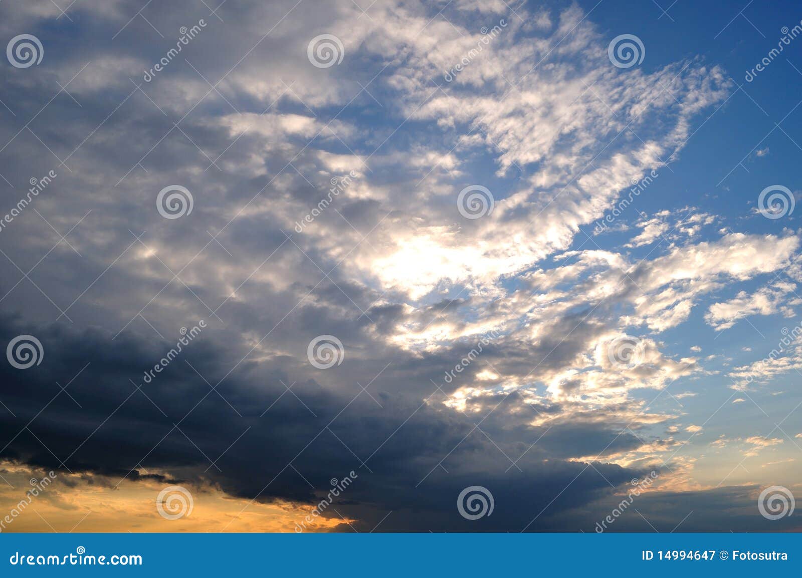 Mighty stormy clouds stock image. Image of drama, land - 14994647