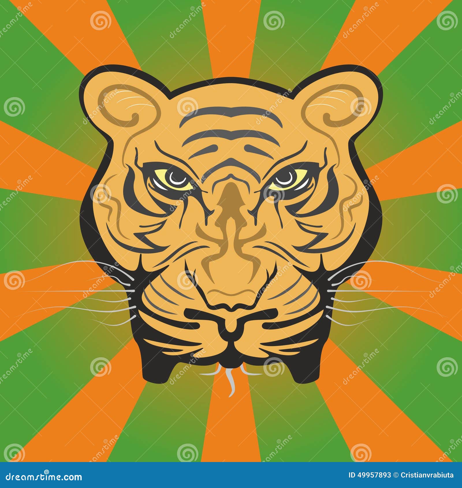 Mighty Tiger Esport Mascot Logo Design Cartoon Vector | CartoonDealer ...