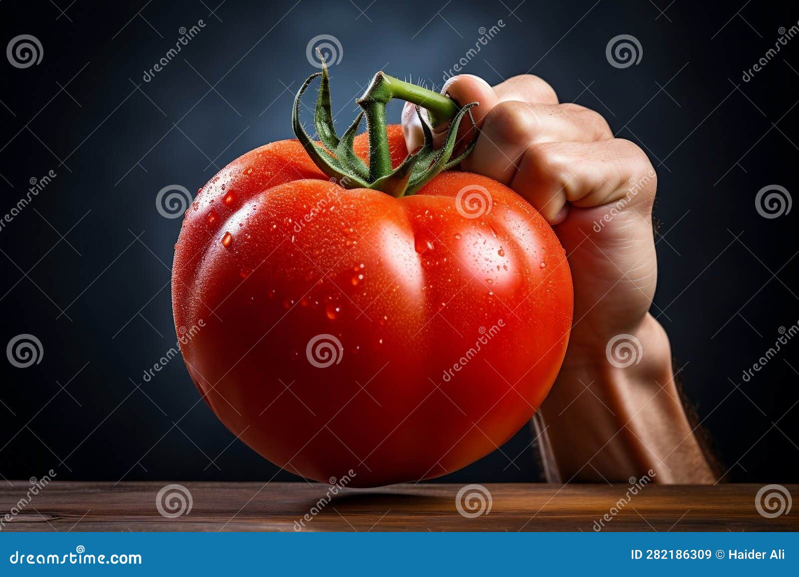 Mighty Tomato Flexing Biceps. Generative AI Stock Illustration ...