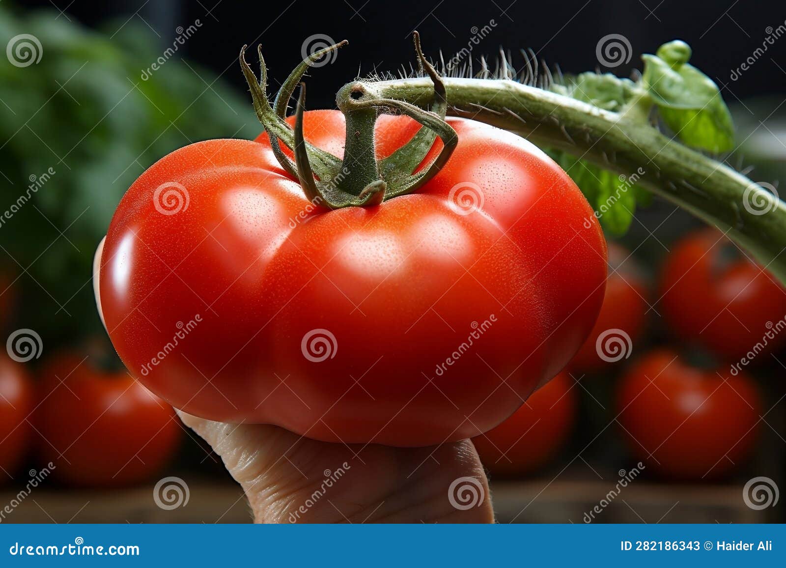 Mighty Tomato Flexing Biceps. Generative AI Stock Illustration ...