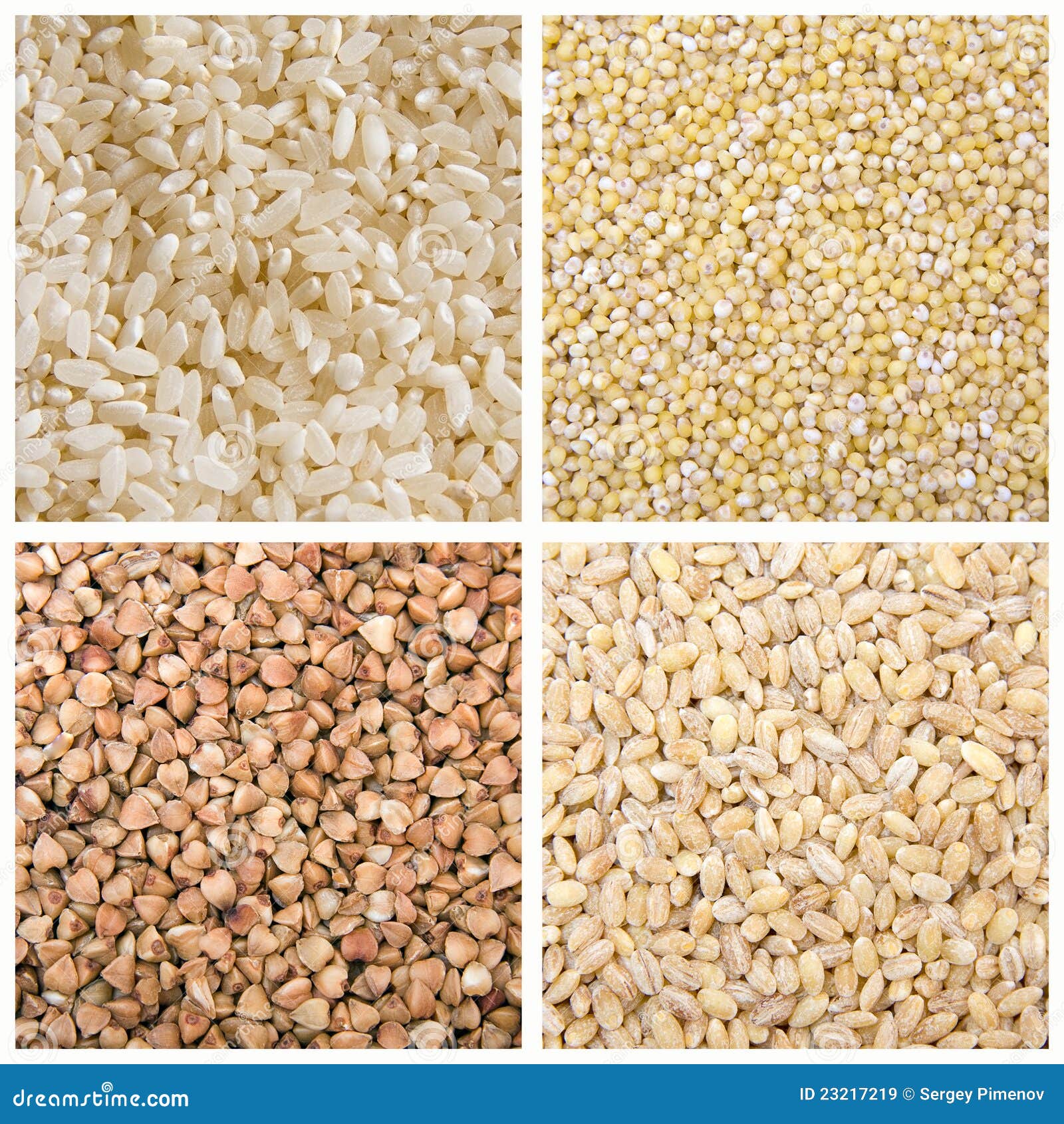 Miglio Del Grano Saraceno Dell'orzo Del Riso Immagine Stock - Immagine ...