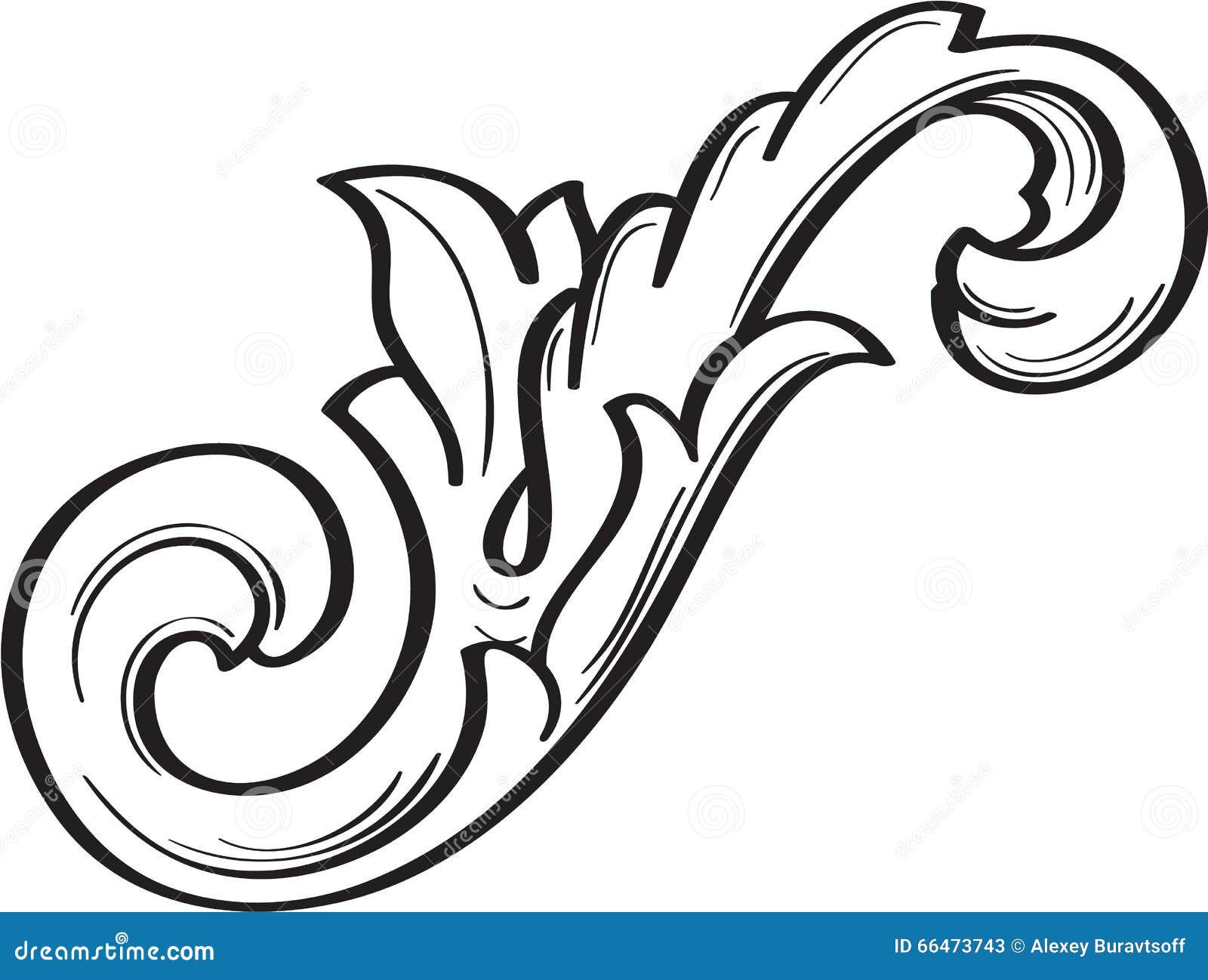 Migliore foglia di acanto illustrazione vettoriale. Illustrazione di ...