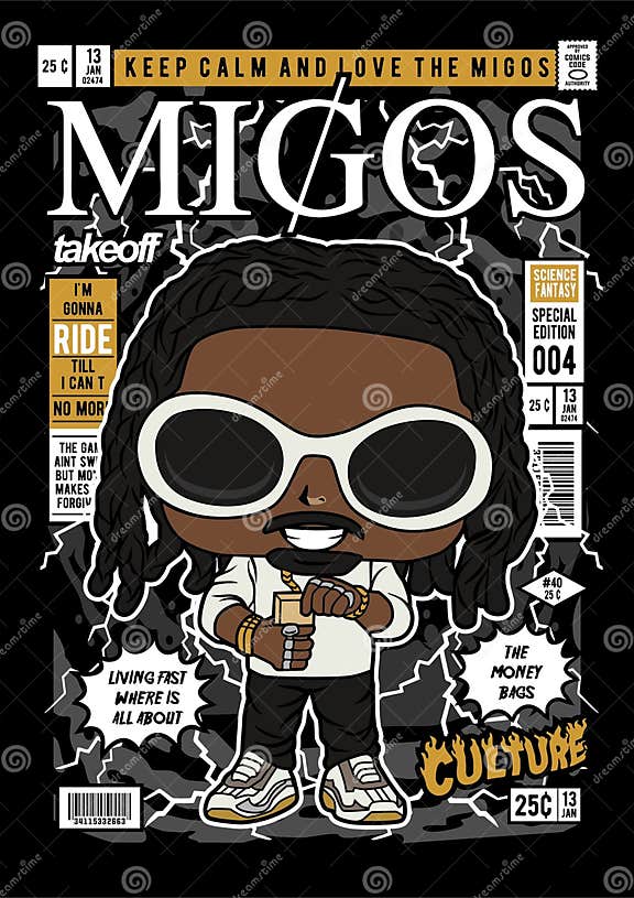 Migos stock illustration. Illustration of advertising - 324265367