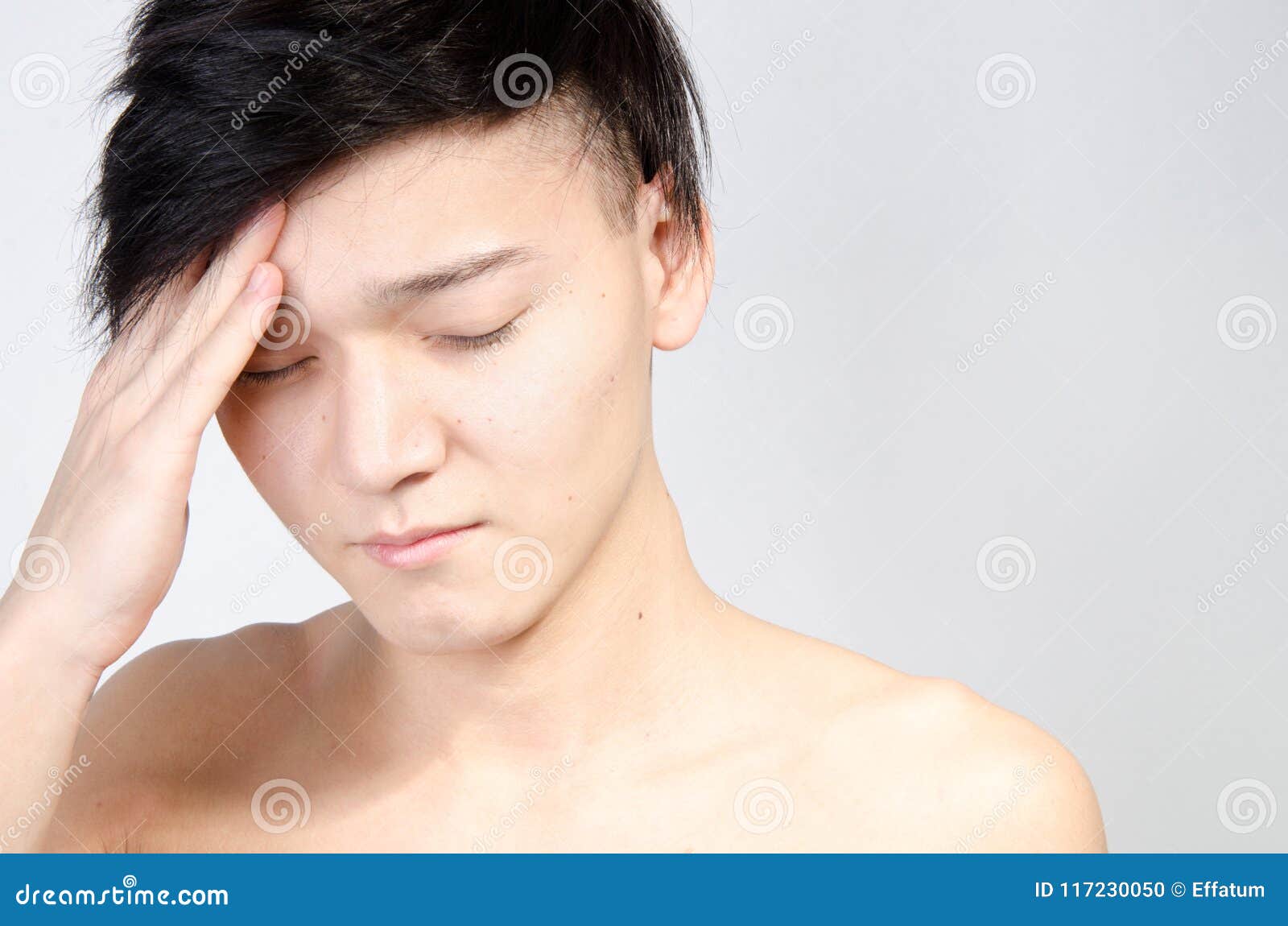 Young Guy and Problems. Headache Stock Photo - Image of male, migraine ...