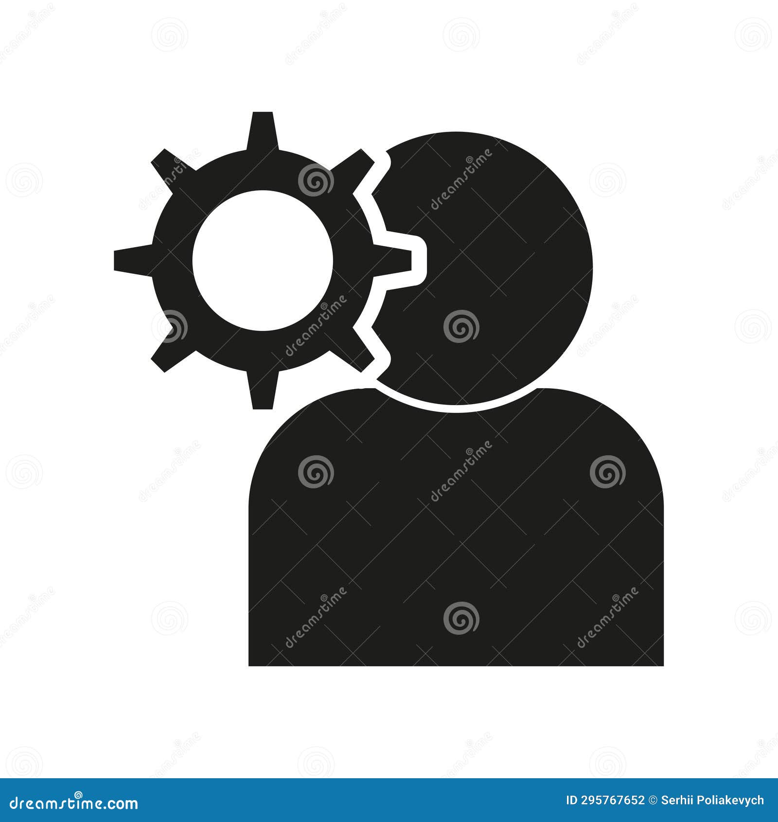 Migraine Icon. Migraine Glyph Gear Icon. Vector Illustration Stock ...