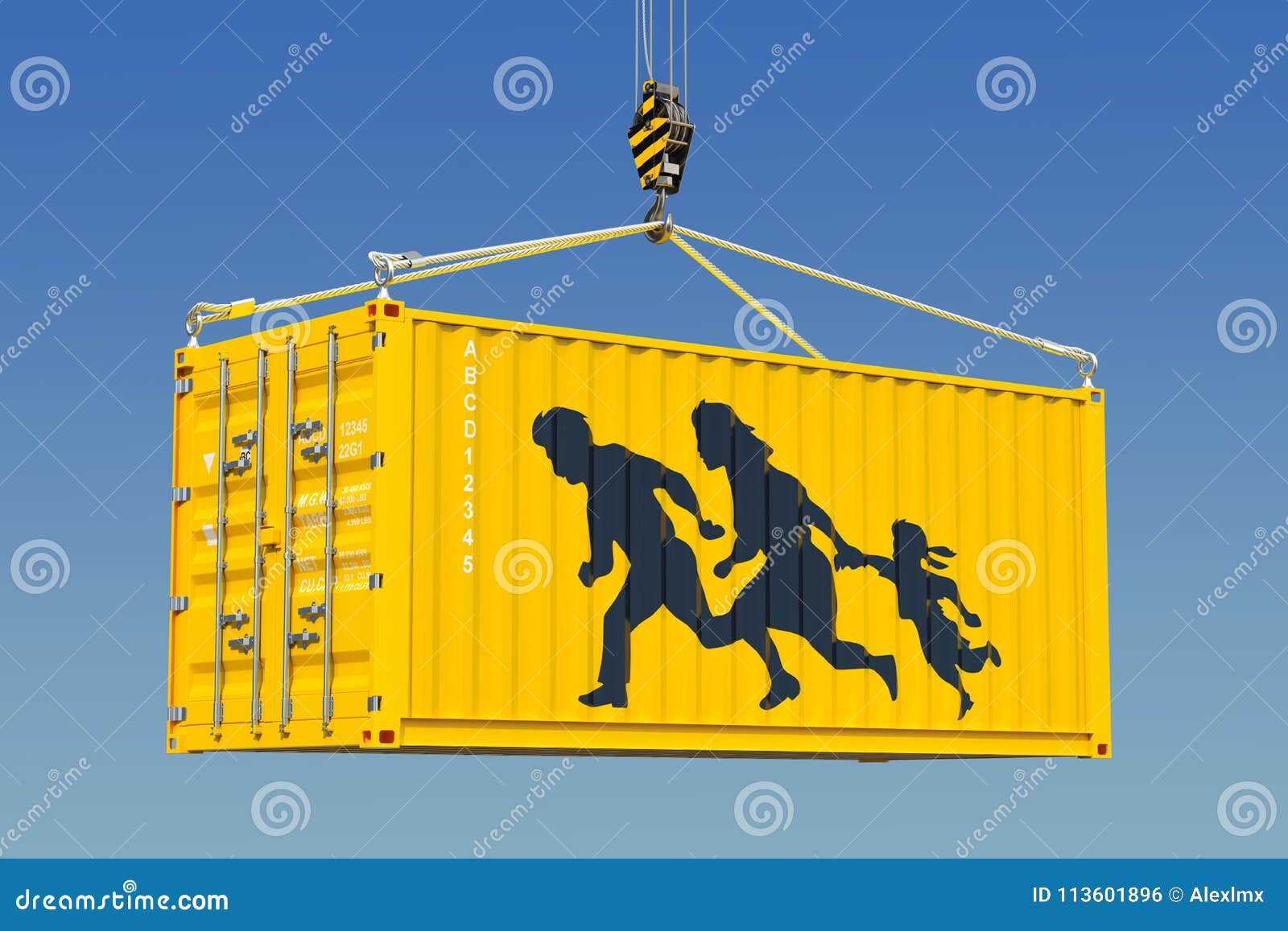 Human Smuggling, Illegal Entry Concept. 3D Rendering Stock Illustration ... Human Smuggling, Illegal Entry Concept. 3D Rendering Stock Illustration ...