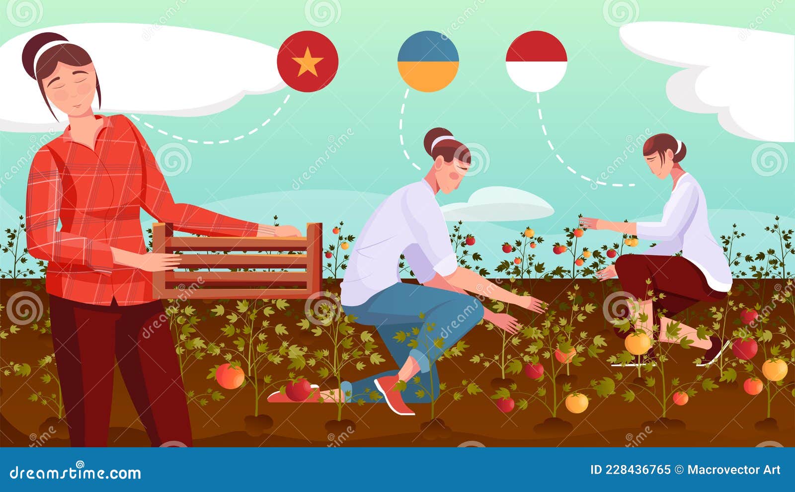 Migrant Workers Illustration Stock Vector - Illustration of nature ...