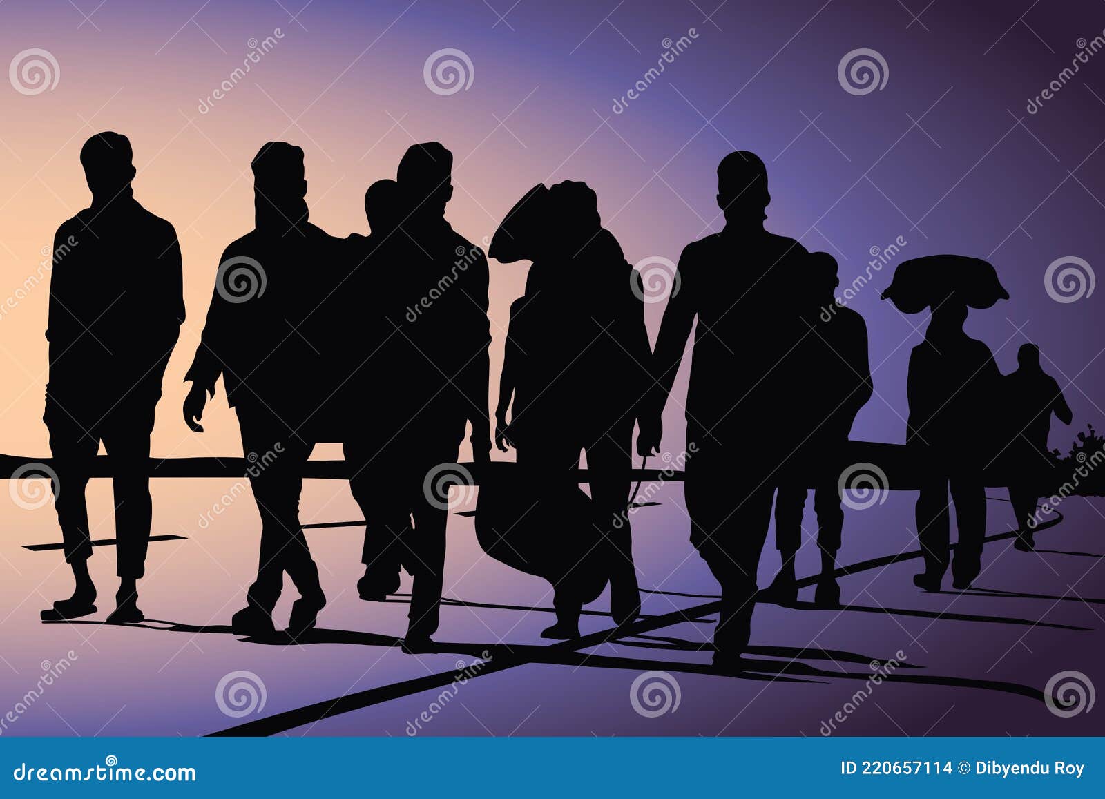 Migrant Workers Returning Due To Corona Virus Pandemic Stock Vector ...