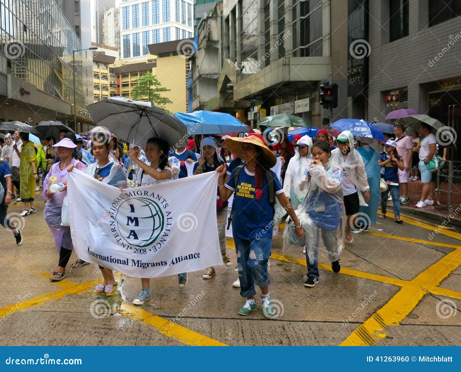 Migrants Marching in Protest Editorial Image - Image of ional, kong ...