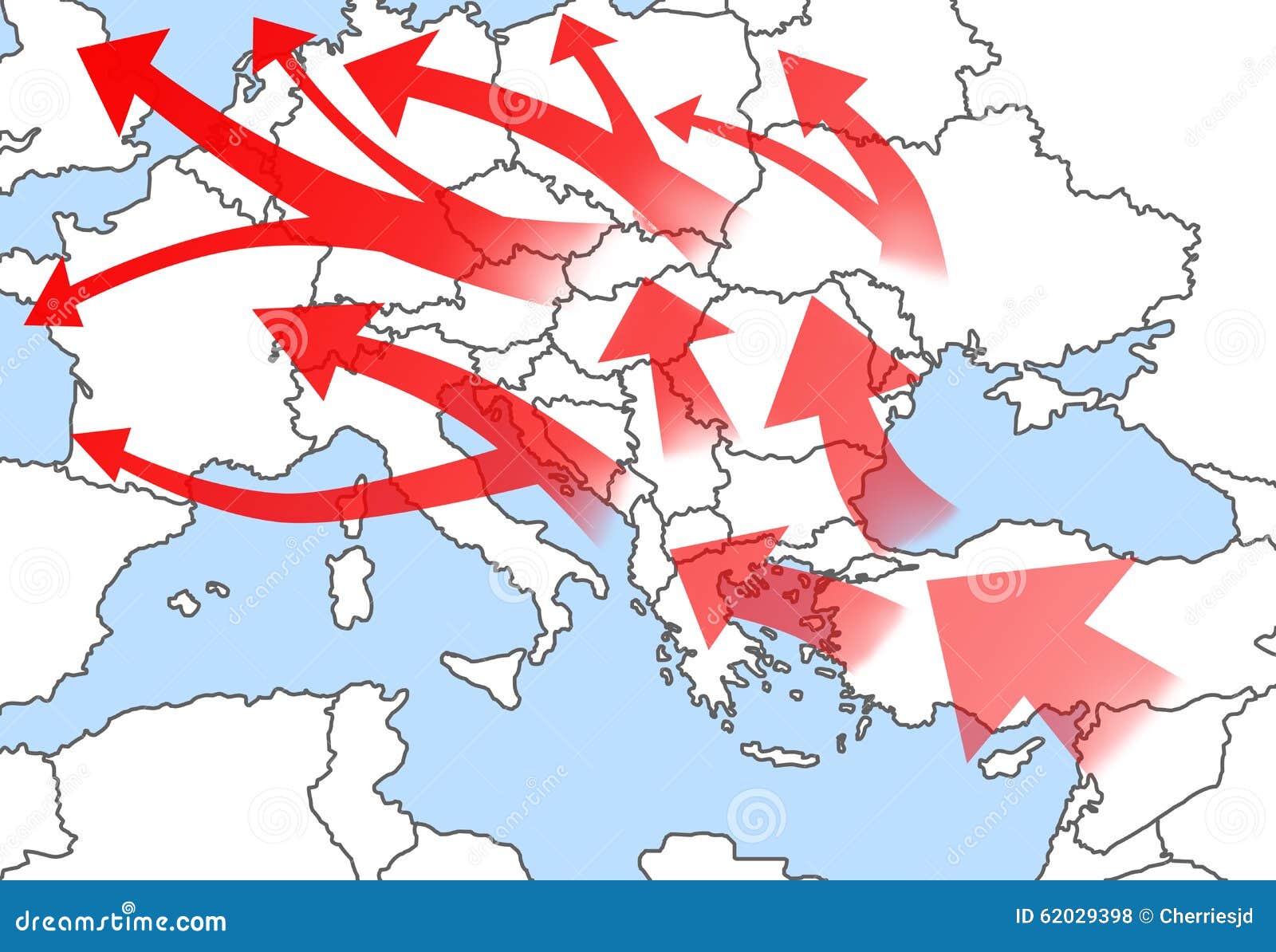 Migratie stock illustratie. Illustration of continent - 62029398