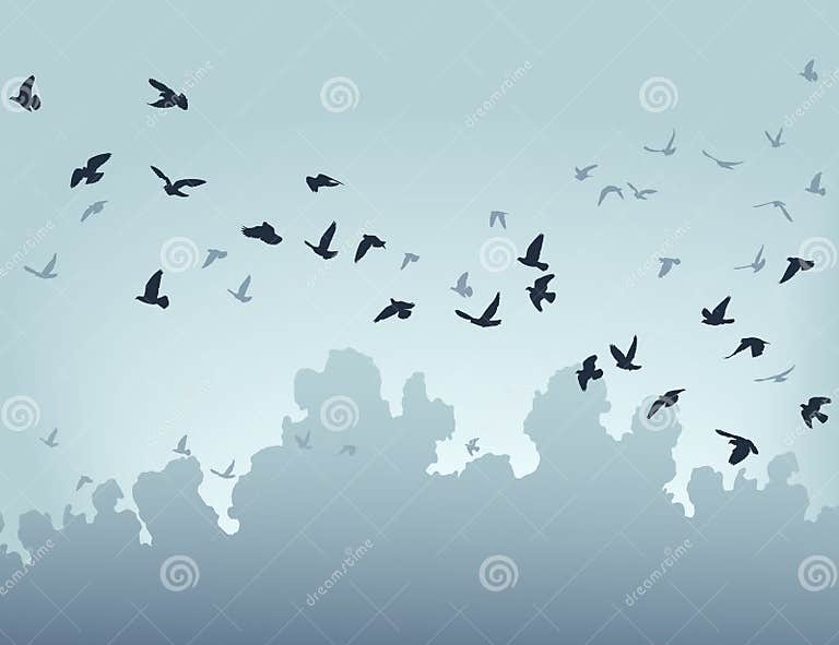 Migration stock vector. Illustration of natural, wildlife - 12452613