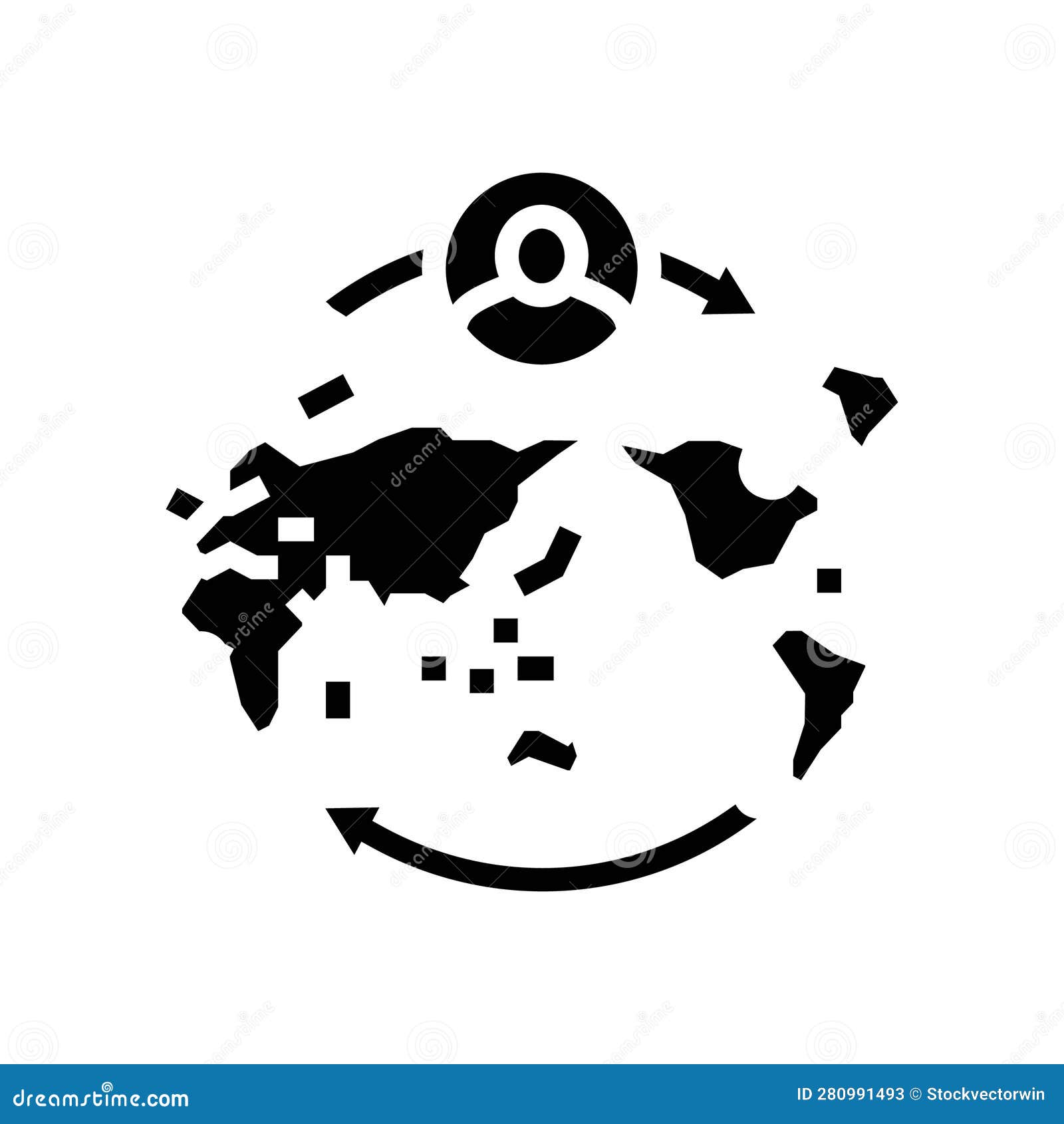 Migration Africa Menschliche Evolution Glyph Symbol Vektorbild Vektor ... Migration Africa Menschliche Evolution Glyph Symbol Vektorbild Vektor ...