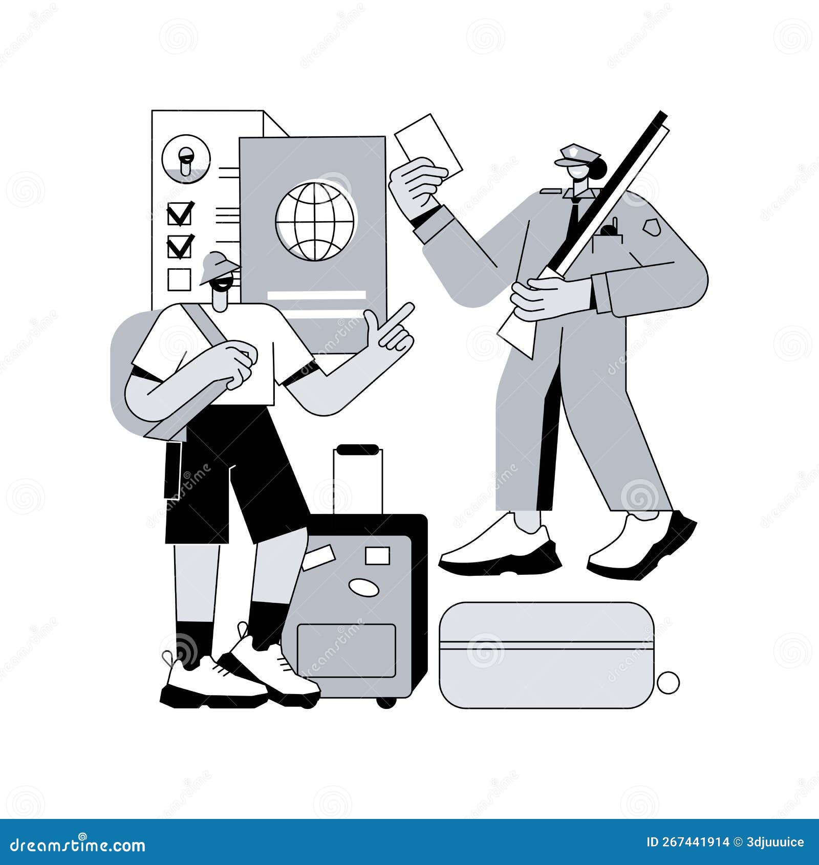 Migration Control Abstract Concept Vector Illustration. Stock Vector ...